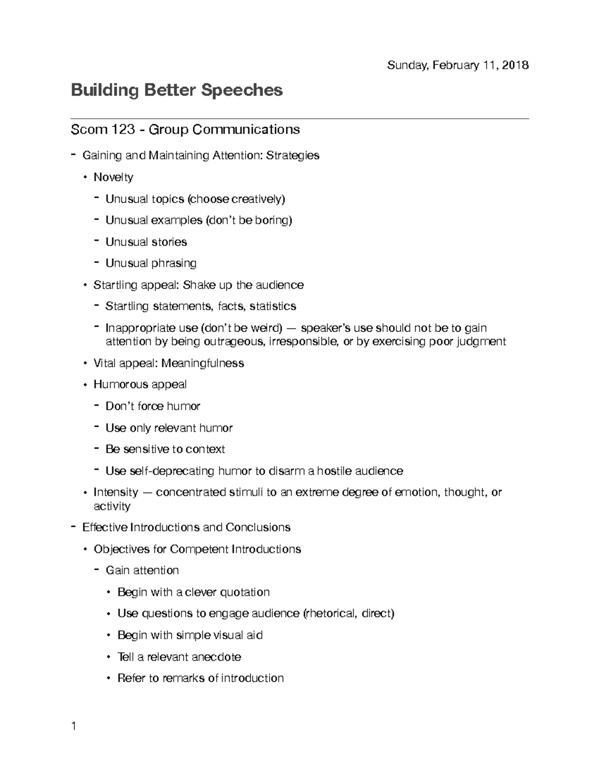 building better speeches - Building Better Speeches Scom 123 - Group ...