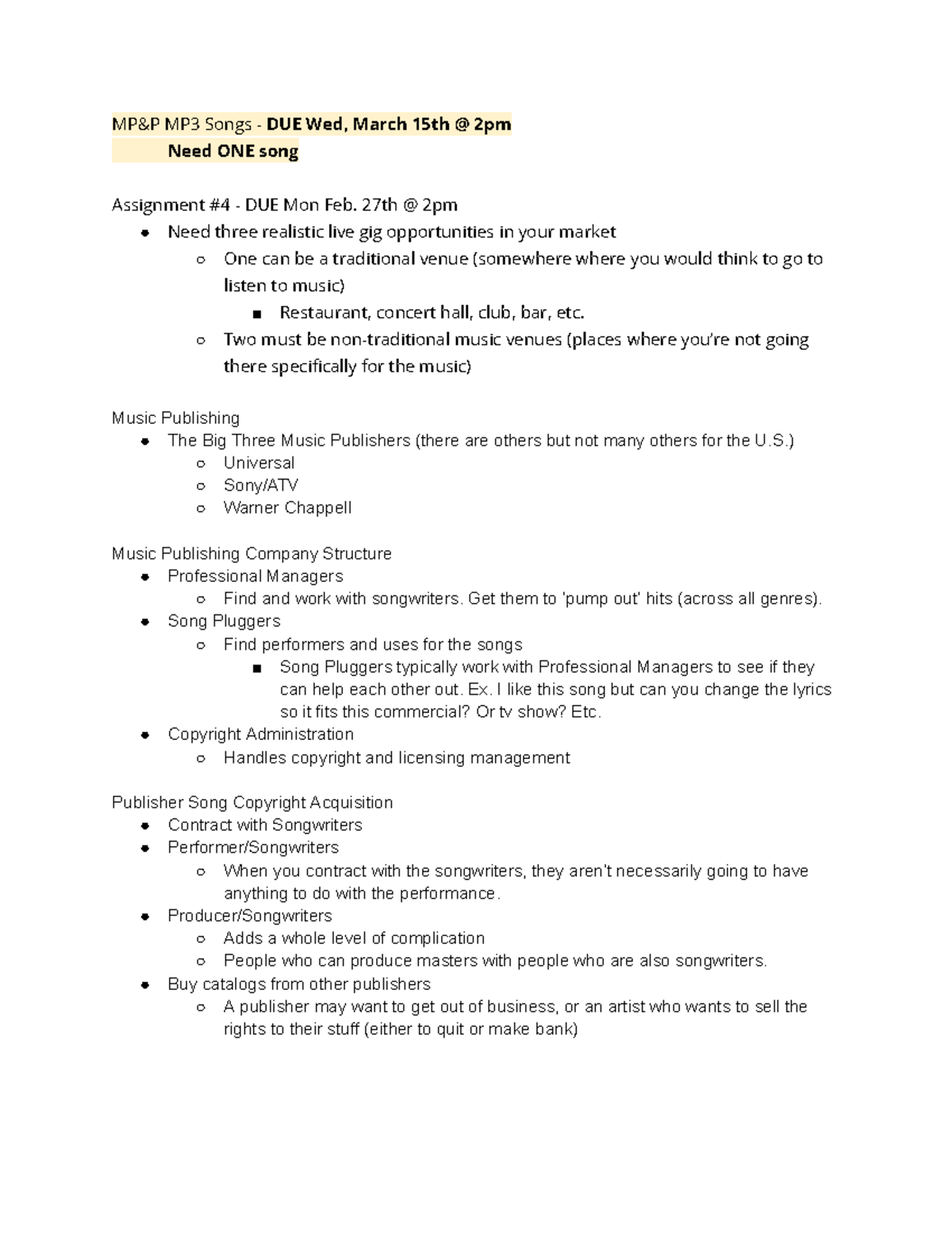 BCA Week 6 - The instructor for this course is Heather Polinsky. - MP&P ...