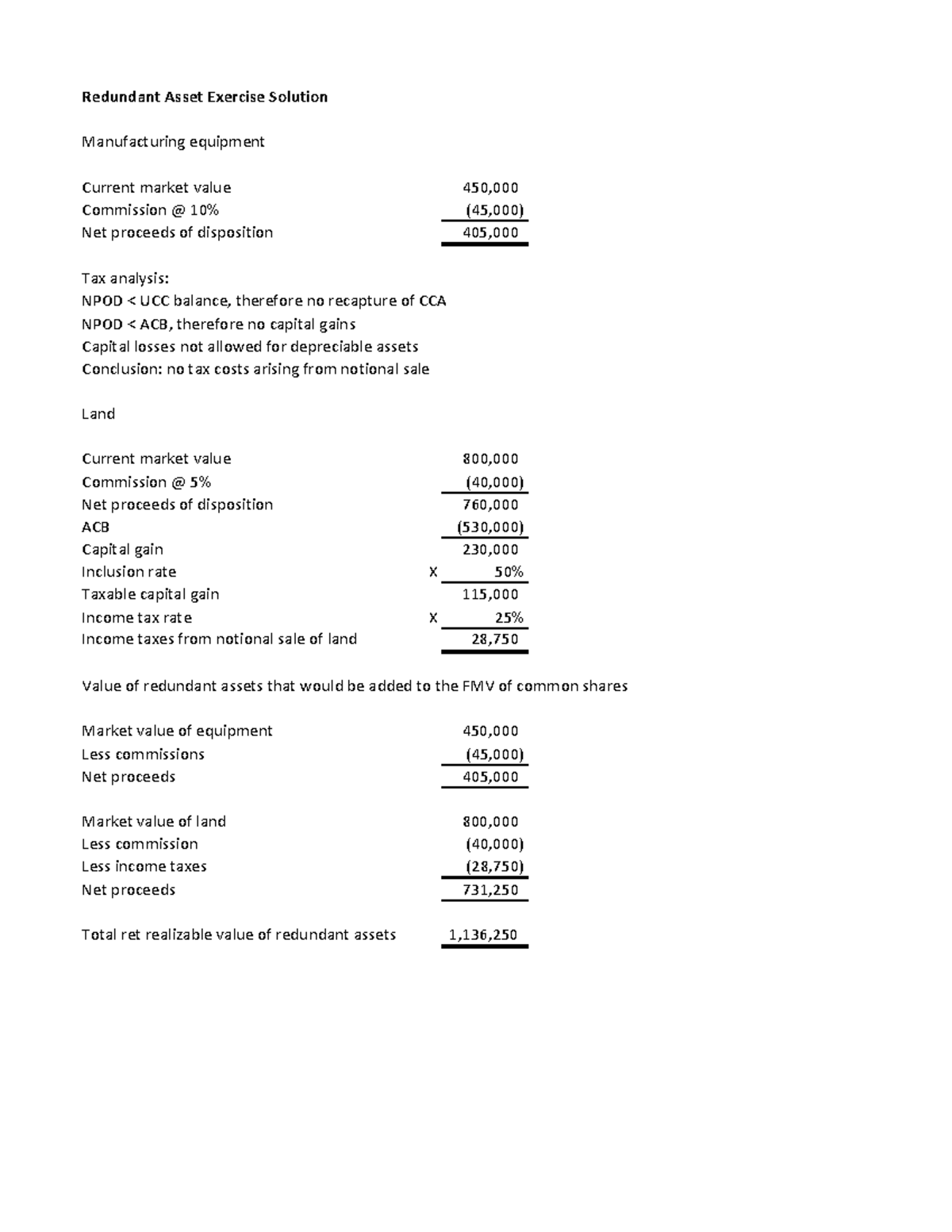 Lesson 2 Redundant Asset exercise solution - Redundant Asset Exercise ...