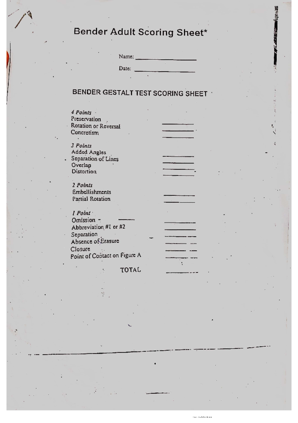 BGT - Need some tests. - Clinical psychology - Studocu