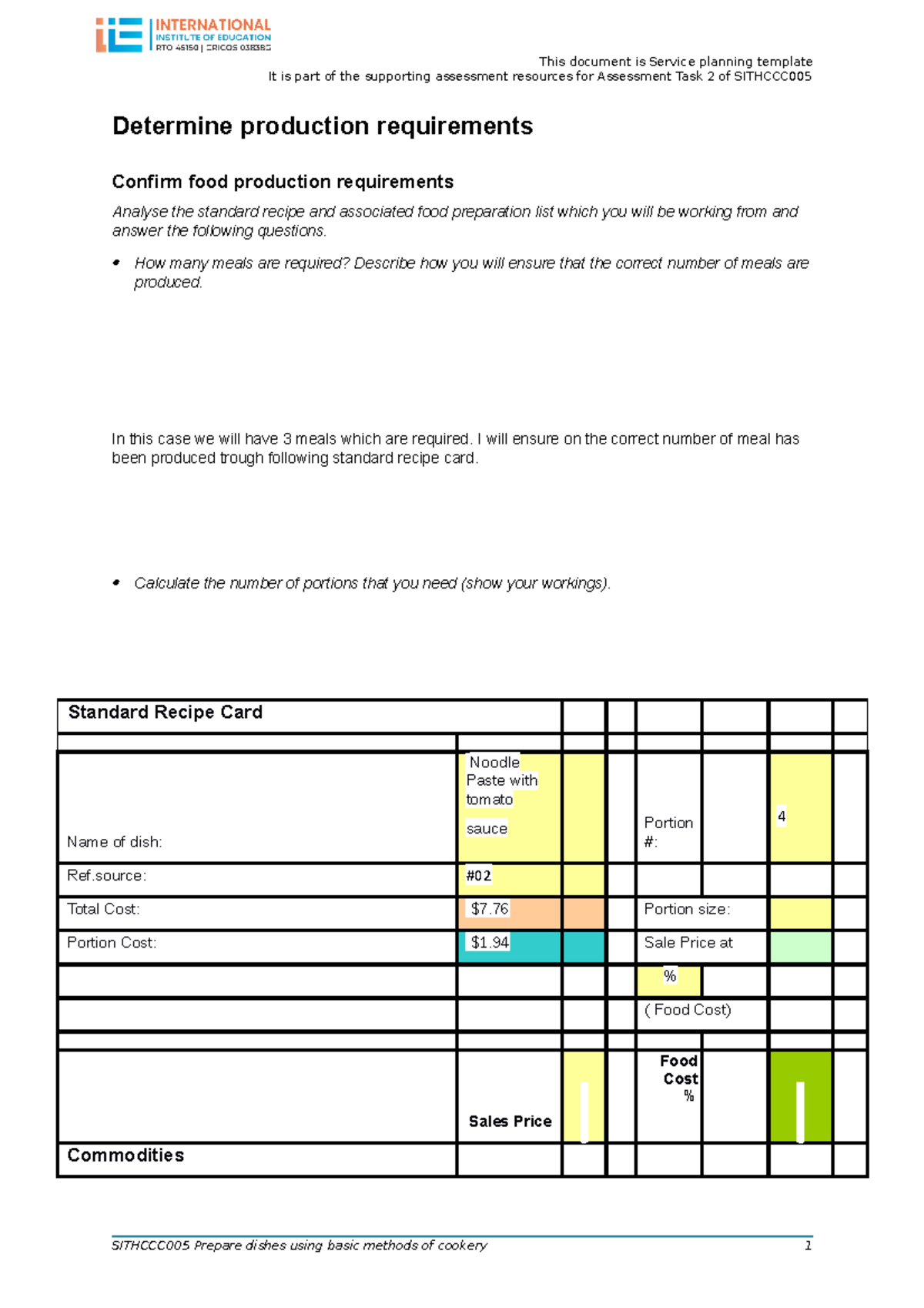 Service Planning for the business especially in their planning of ...