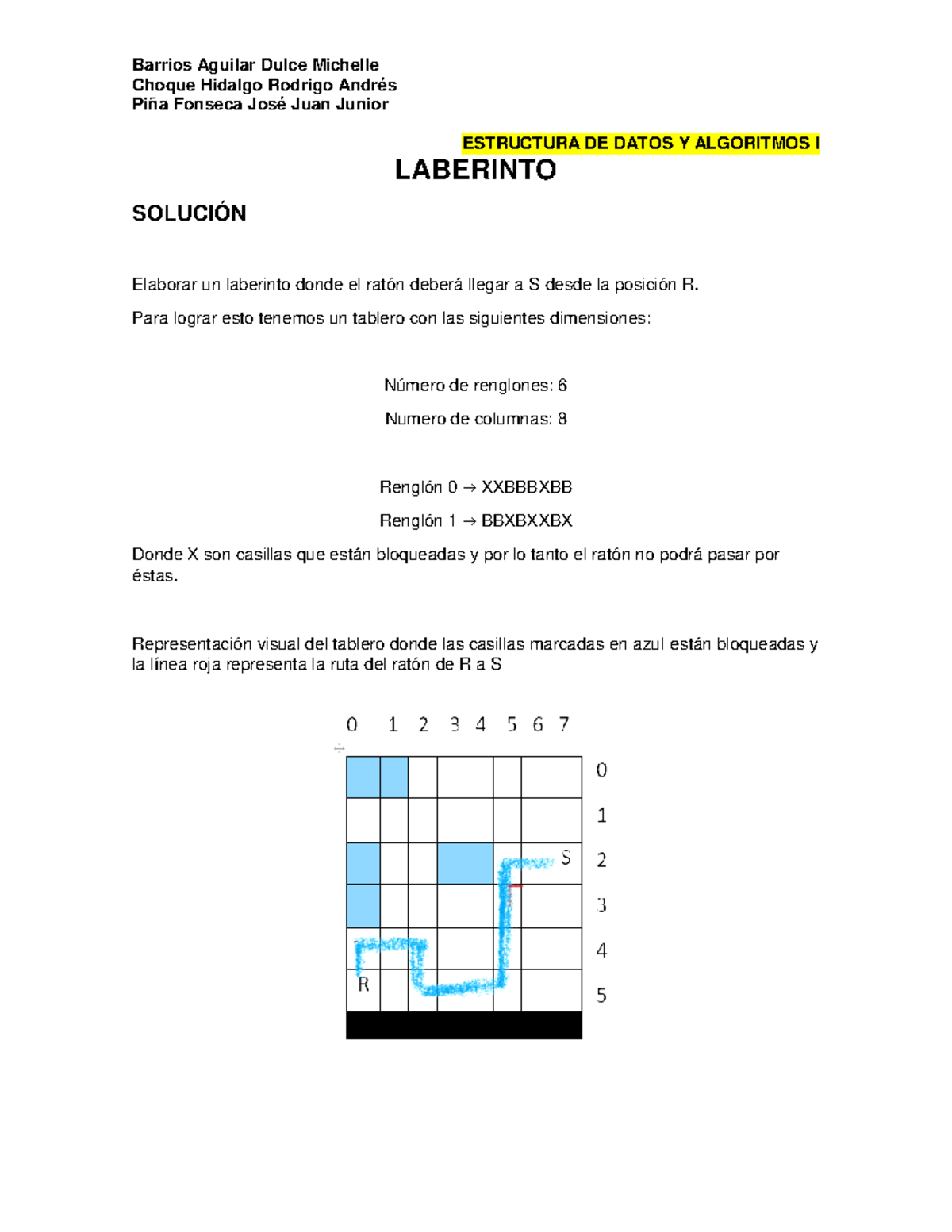 Laberinto - Choque Hidalgo Rodrigo Andrés Piña Fonseca José Juan Junior ...