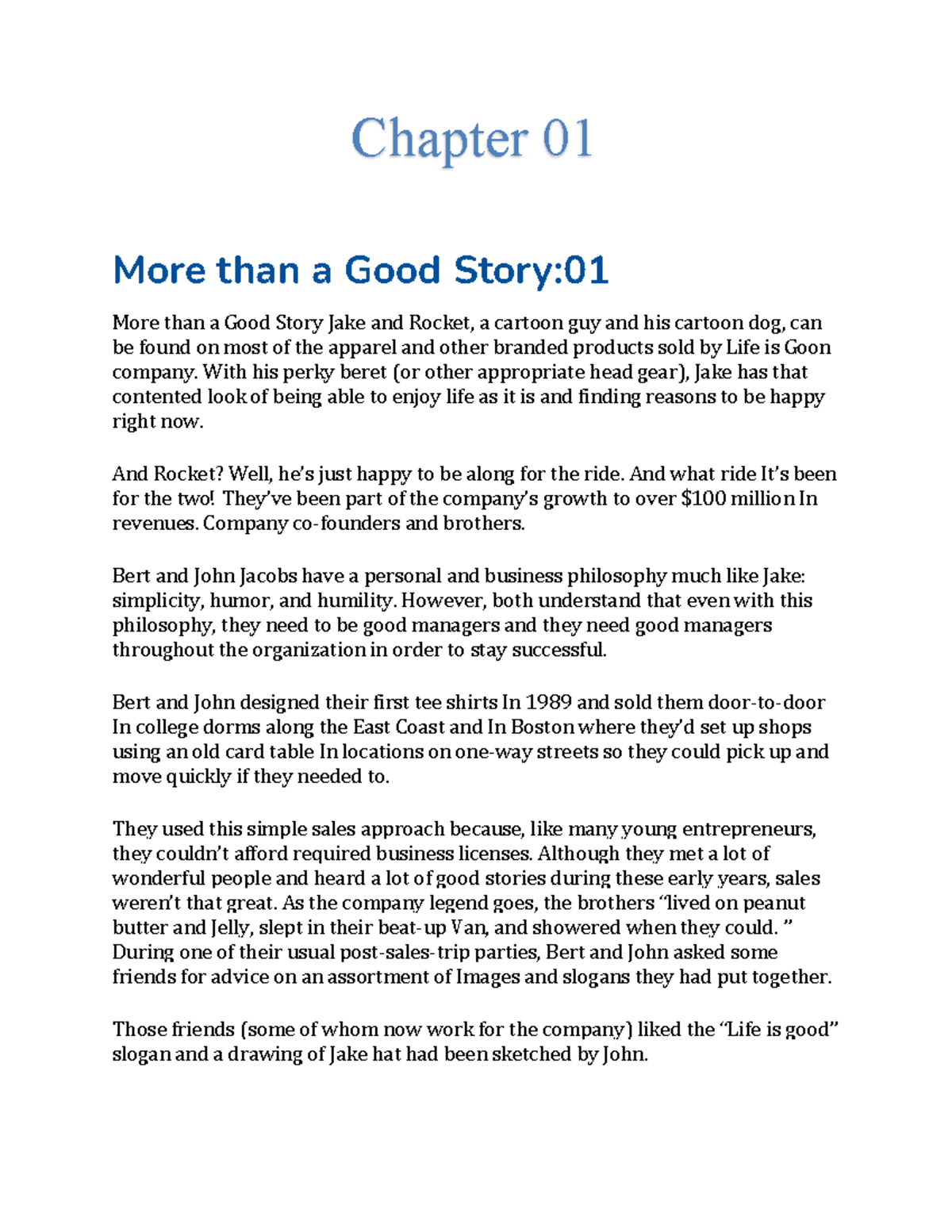 Final MM case studies - management and marketing case study - More than ...