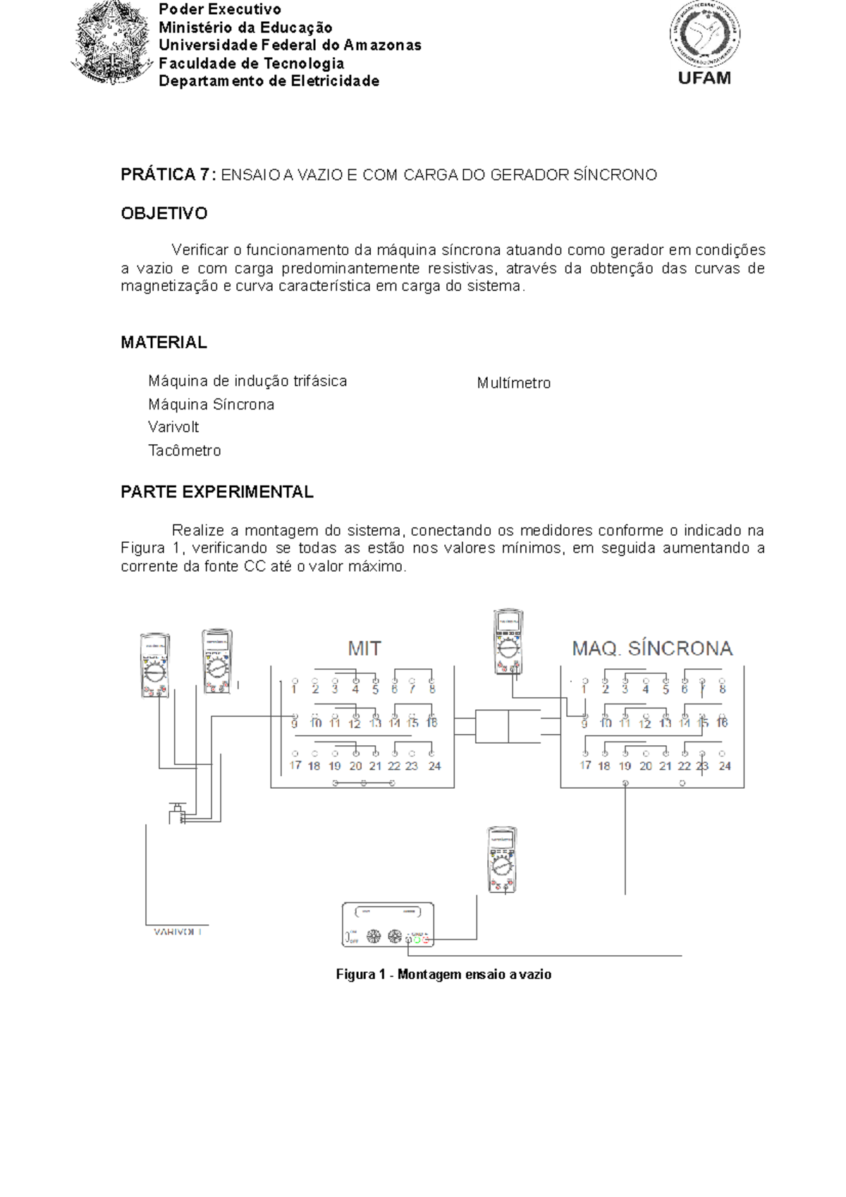 Prática 7 - Característica a vazio e com carga do gerador síncrono rev2 ...