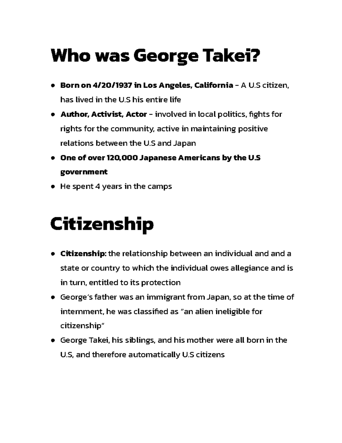 They Called Us Enemy Notes - Who was George Takei? Born on 4/20/1937 in ...
