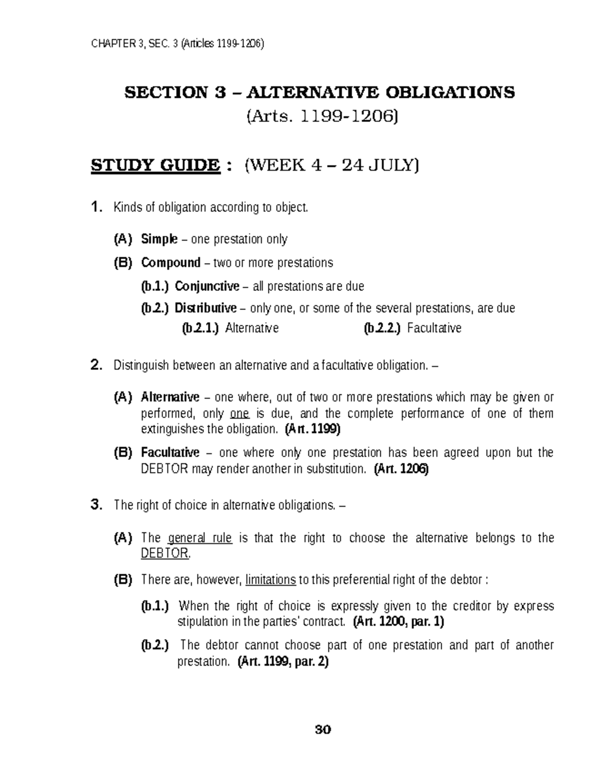 298551049 Chapter 3 SEC 3 Arts 1199 1206 - SECTION 3 – ALTERNATIVE ...