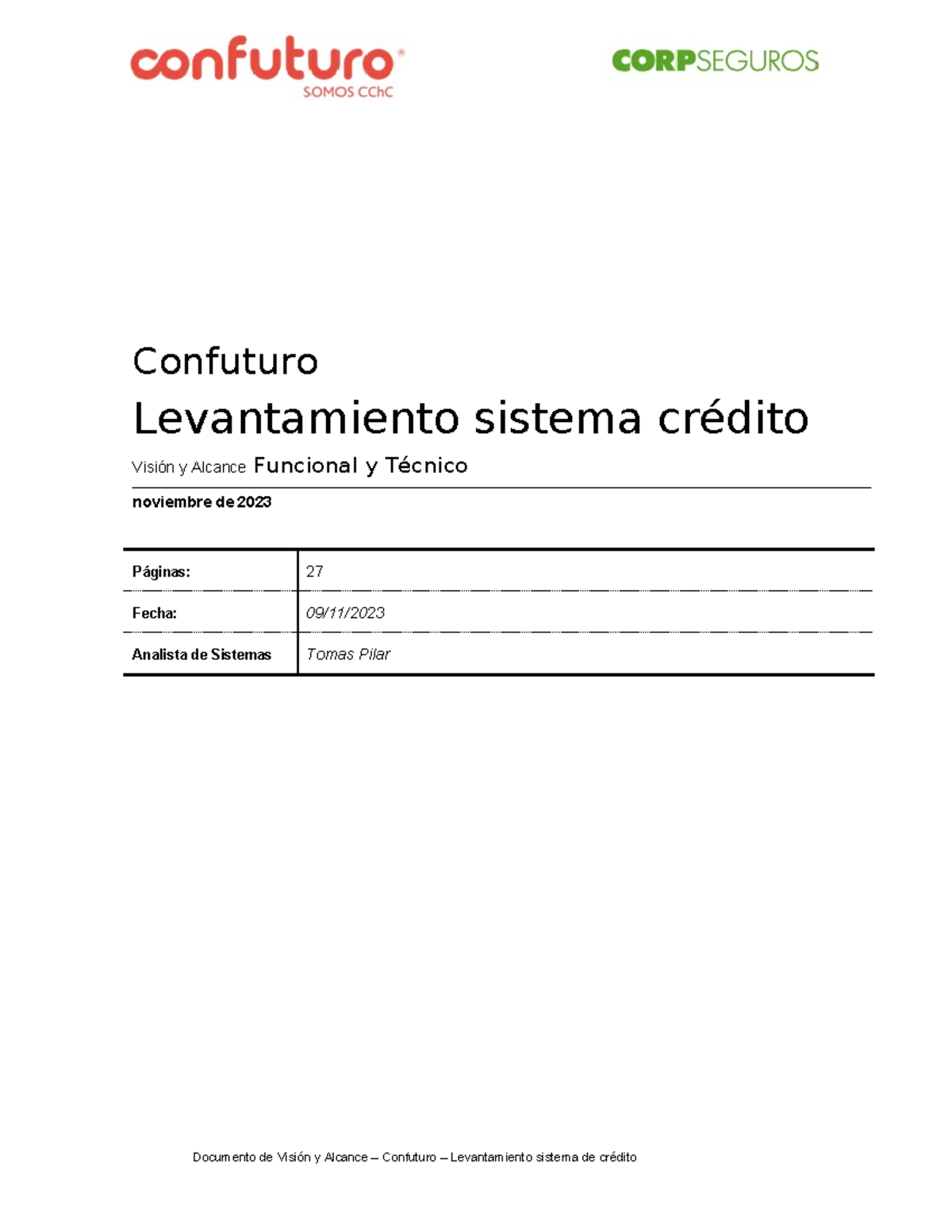 Flujo de Credito - fdfdsf - Confuturo Levantamiento sistema crédito ...