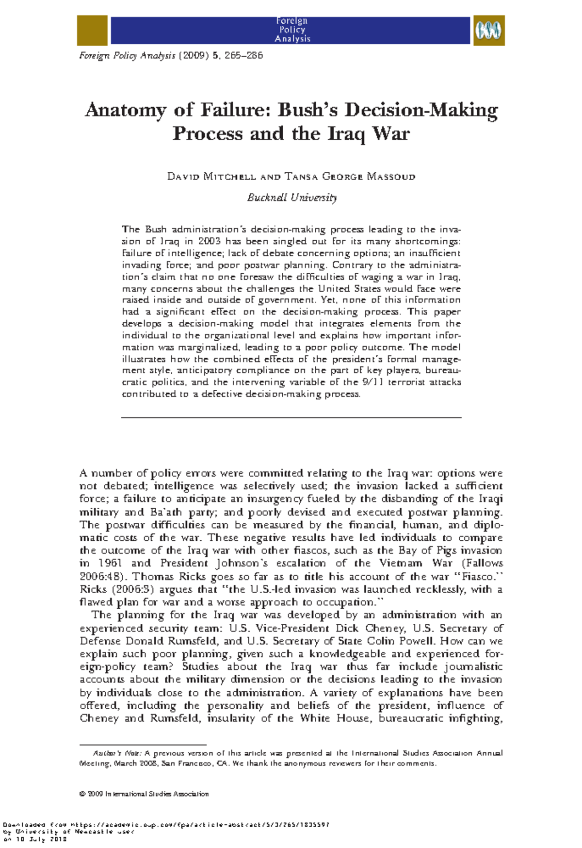 04. Mitchell, David, and Tansa George Massoud (2009 ) Anatomy of ...