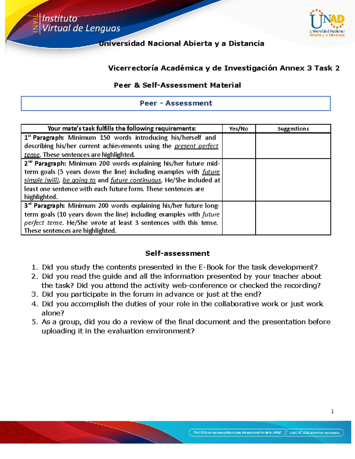 ingles task 2 inicial - Universidad Nacional Abierta y a Distancia Vicerrectoría Académica y de ...