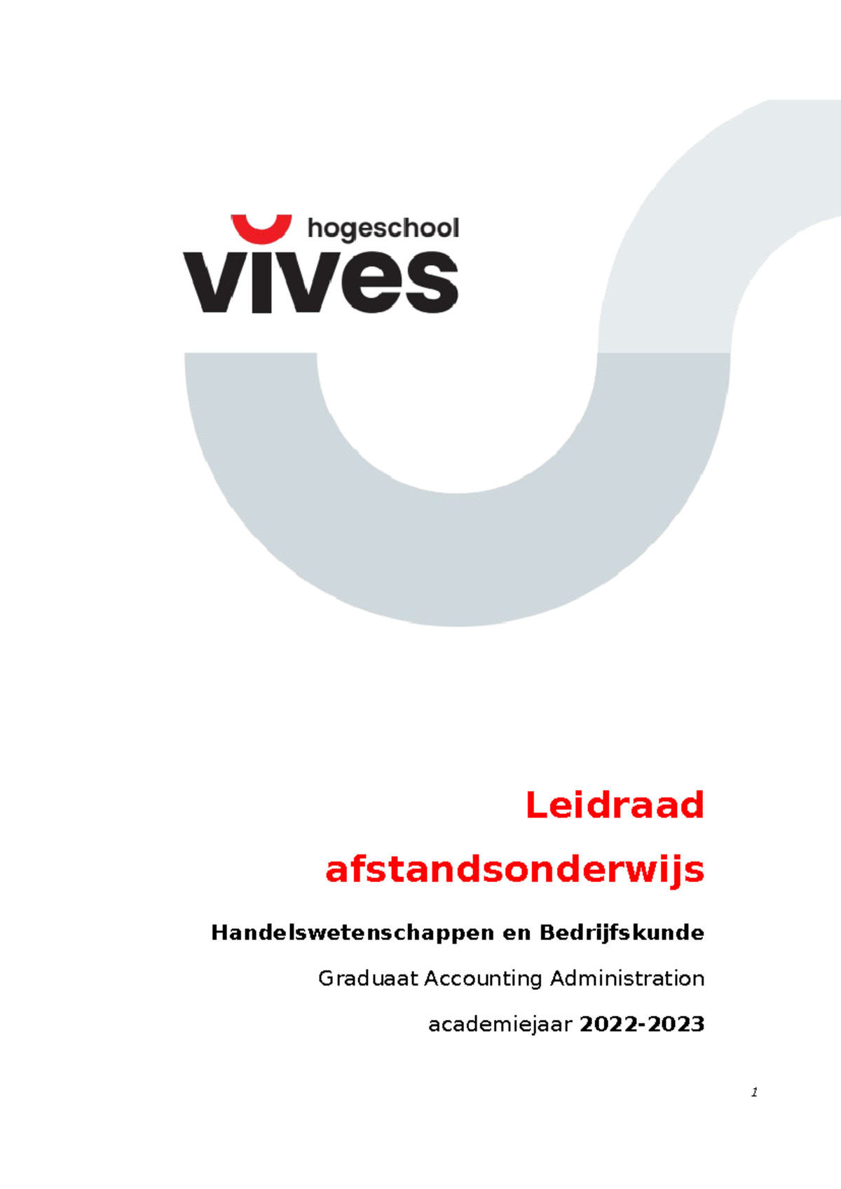 Leidraad 2022-2023 (Graduaat) - Leidraad afstandsonderwijs ...
