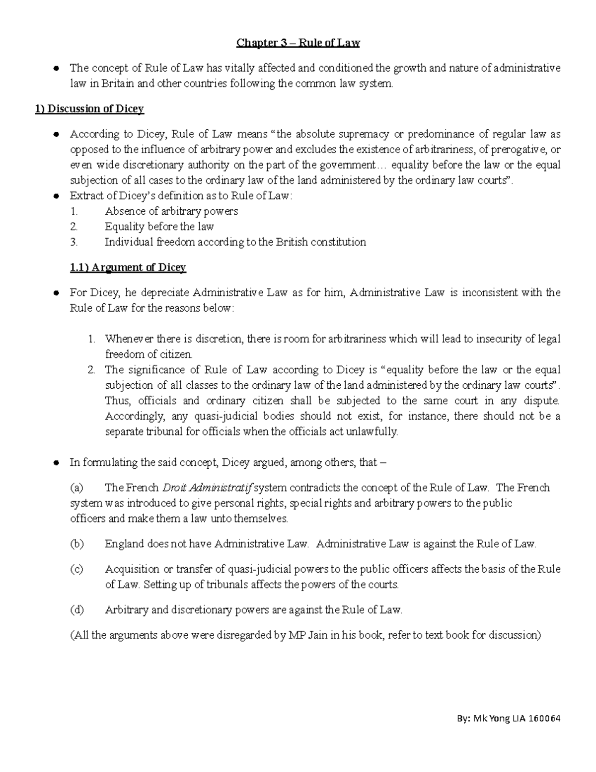 Chapter 2 - Rule of Law - latest - Chapter 3 – Rule of Law The concept ...