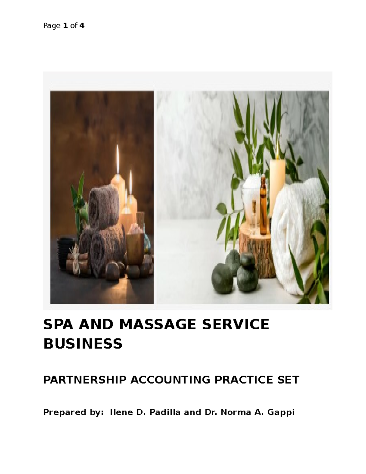 Partnership Accounting Practice set for printing - SPA AND MASSAGE ...