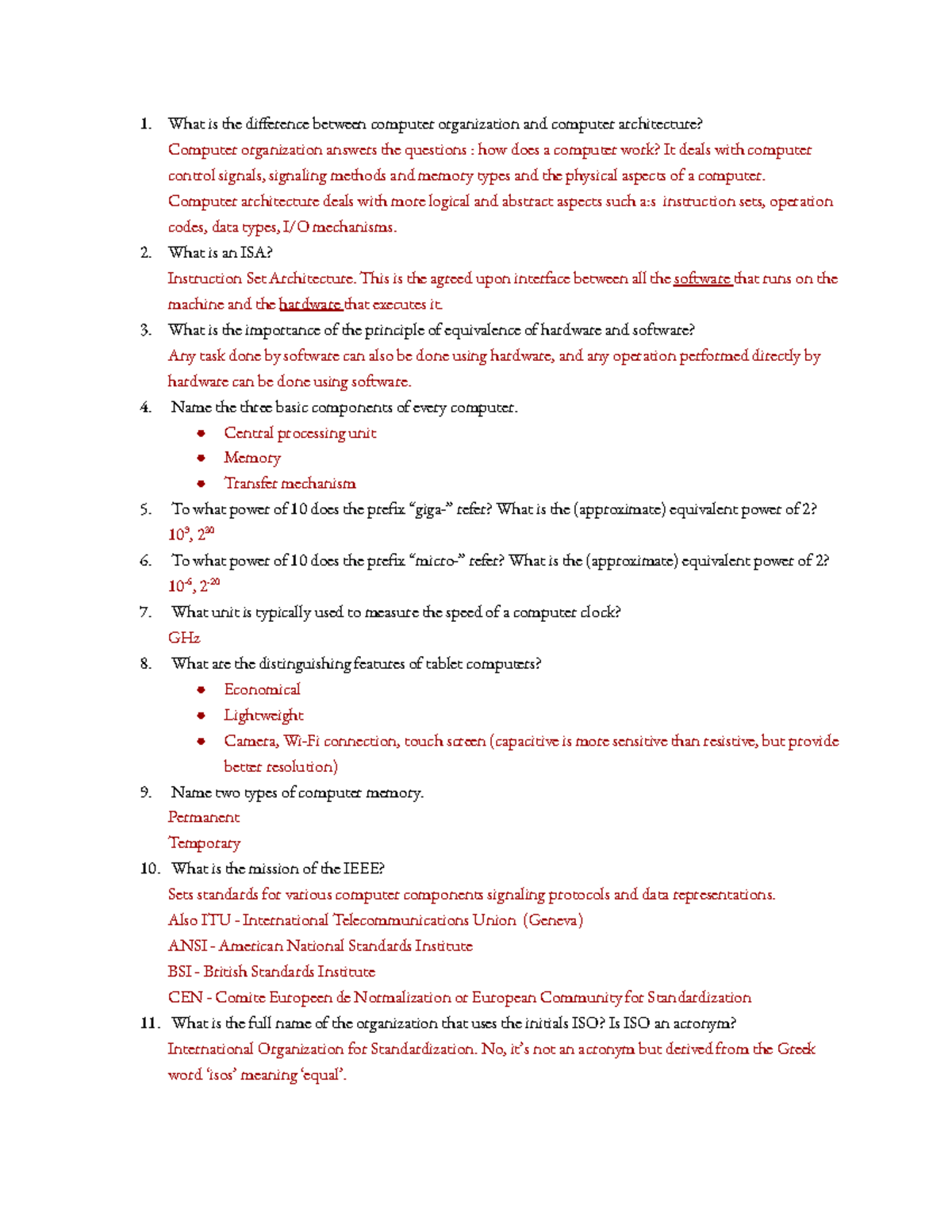 Computer Essentials Review - What is the dierence between computer ...
