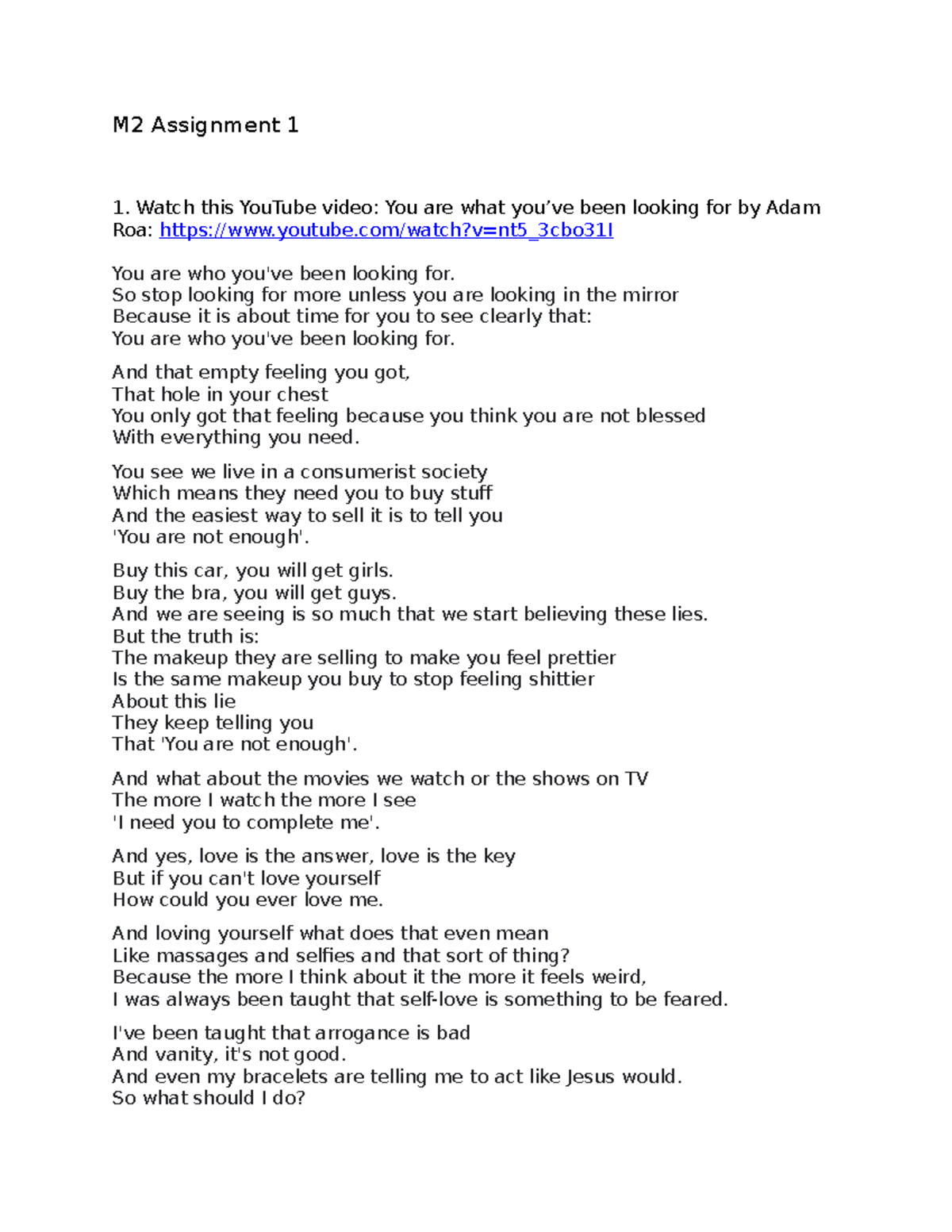 ETS Module 2 Assignment answers - M2 Assignment 1 Watch this YouTube ...