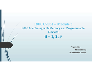 MINI Project Report- Shikhar Vijay-RA1811004010324-18ECC203J- Microorocessor, Microcontroller ...
