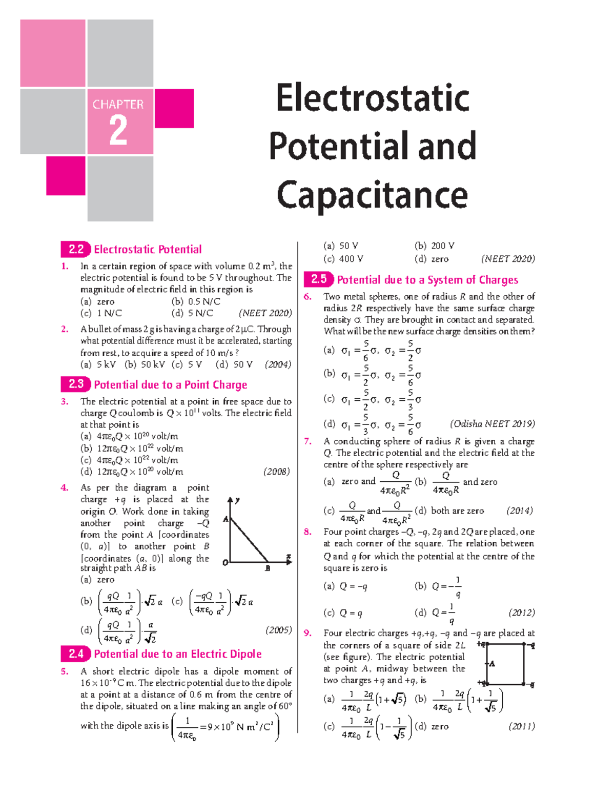 Electrostatics 2 - Electrostatic Potential and Capacitance 7 2 ...