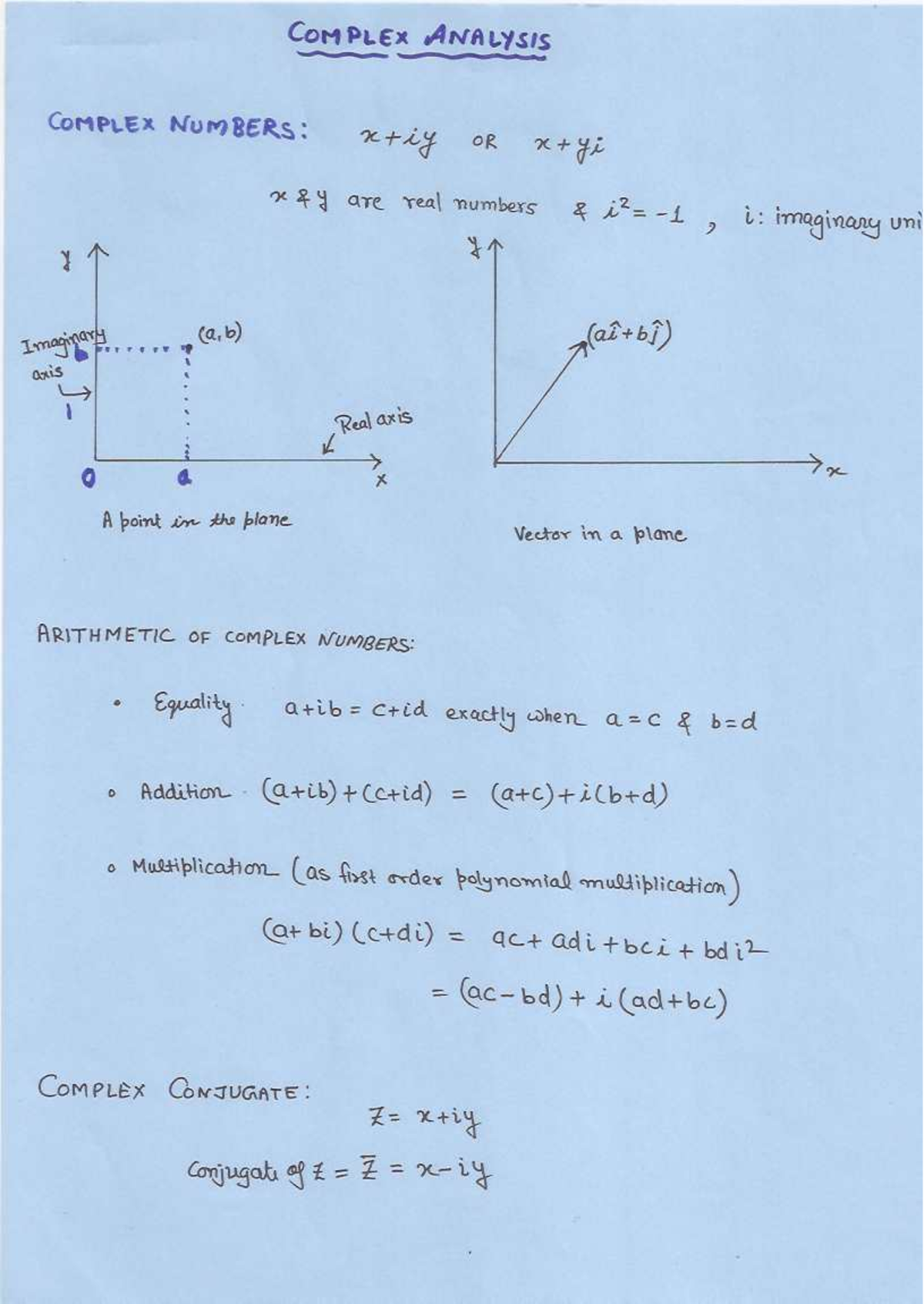 3) Complex Analysis (HAnd Written Notees) - ComPiex ANA LYSIS COMPLEX ...