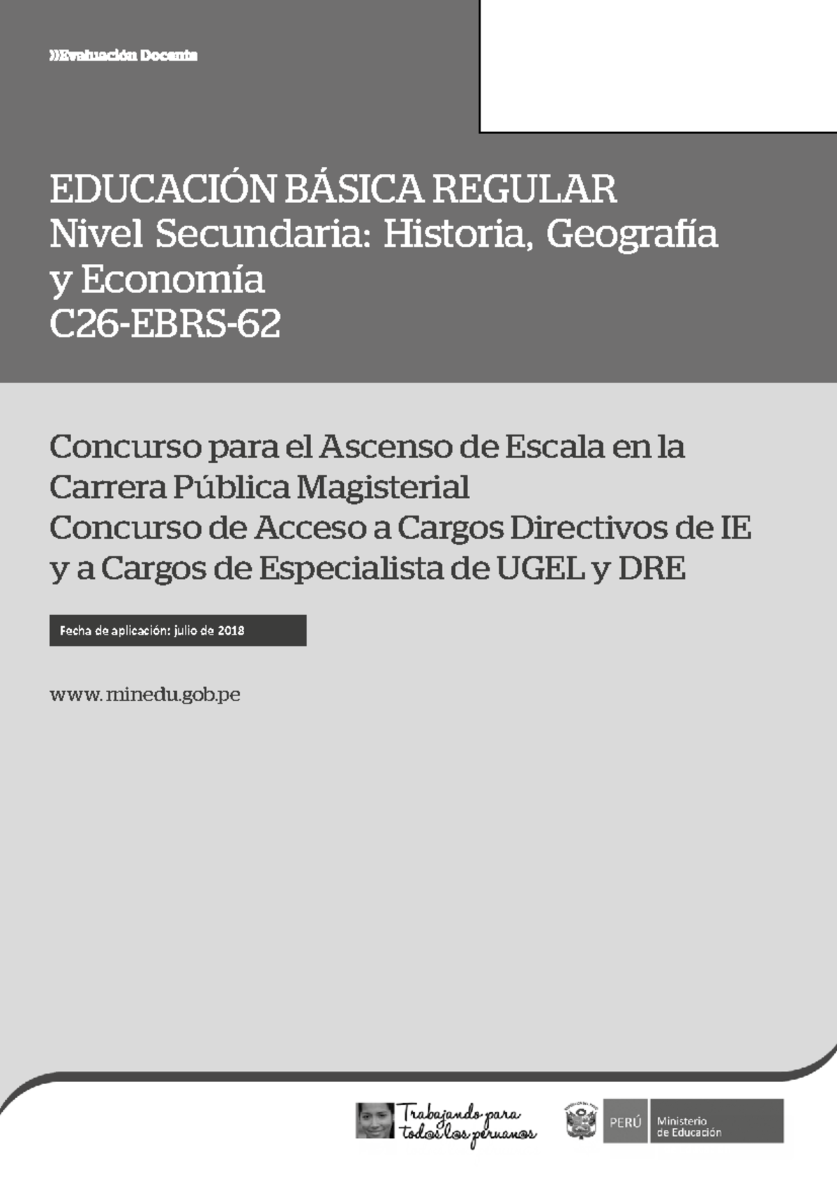 35-2 C26-EBRS-62-historia-geografia-y-economia-version-2 - EDUCACIÓN BÁSICA REGULAR Nivel - Studocu