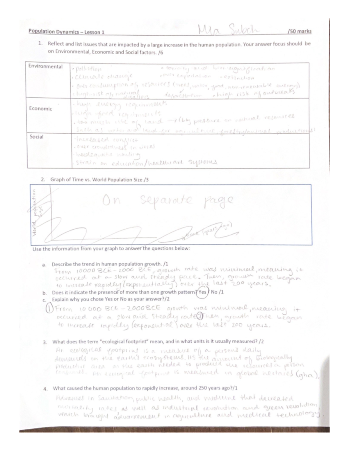Population Dynamics - Lesson 1 - Studocu