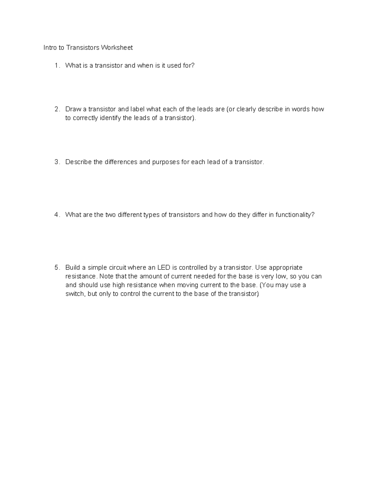 Transistors - THis is about transisitors - Intro to Transistors ...