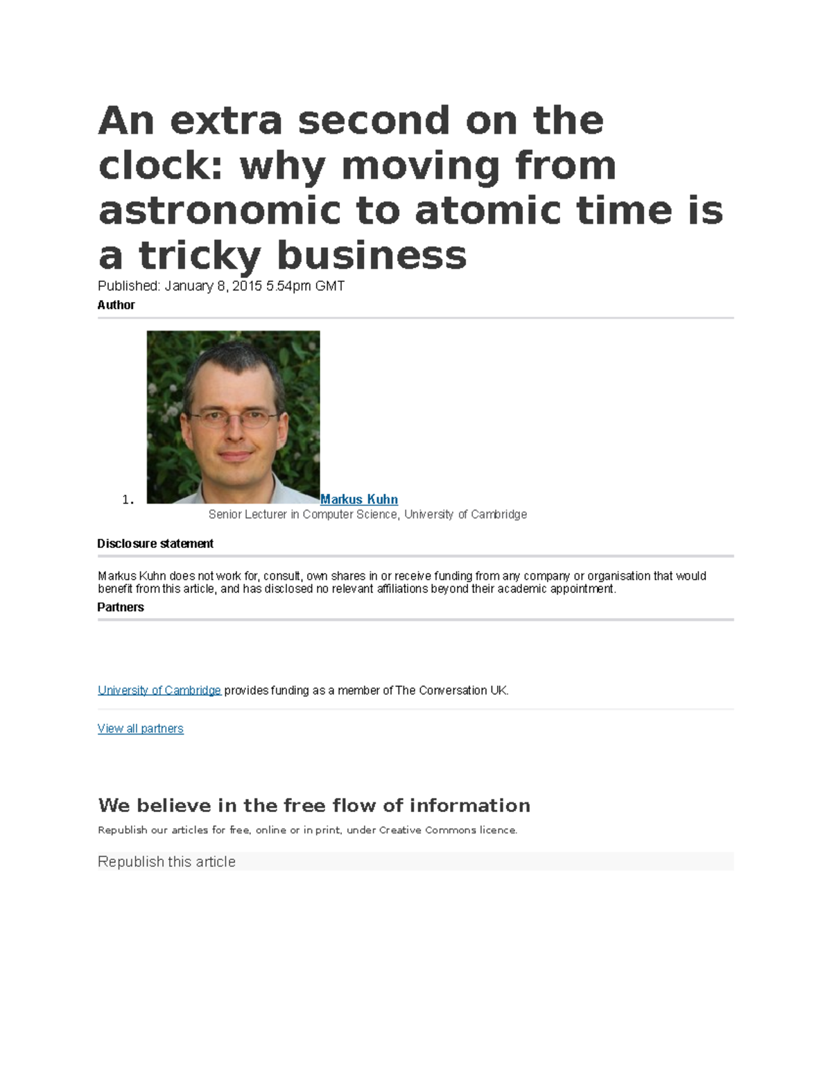 An extra second on the clock - An extra second on the clock: why moving ...
