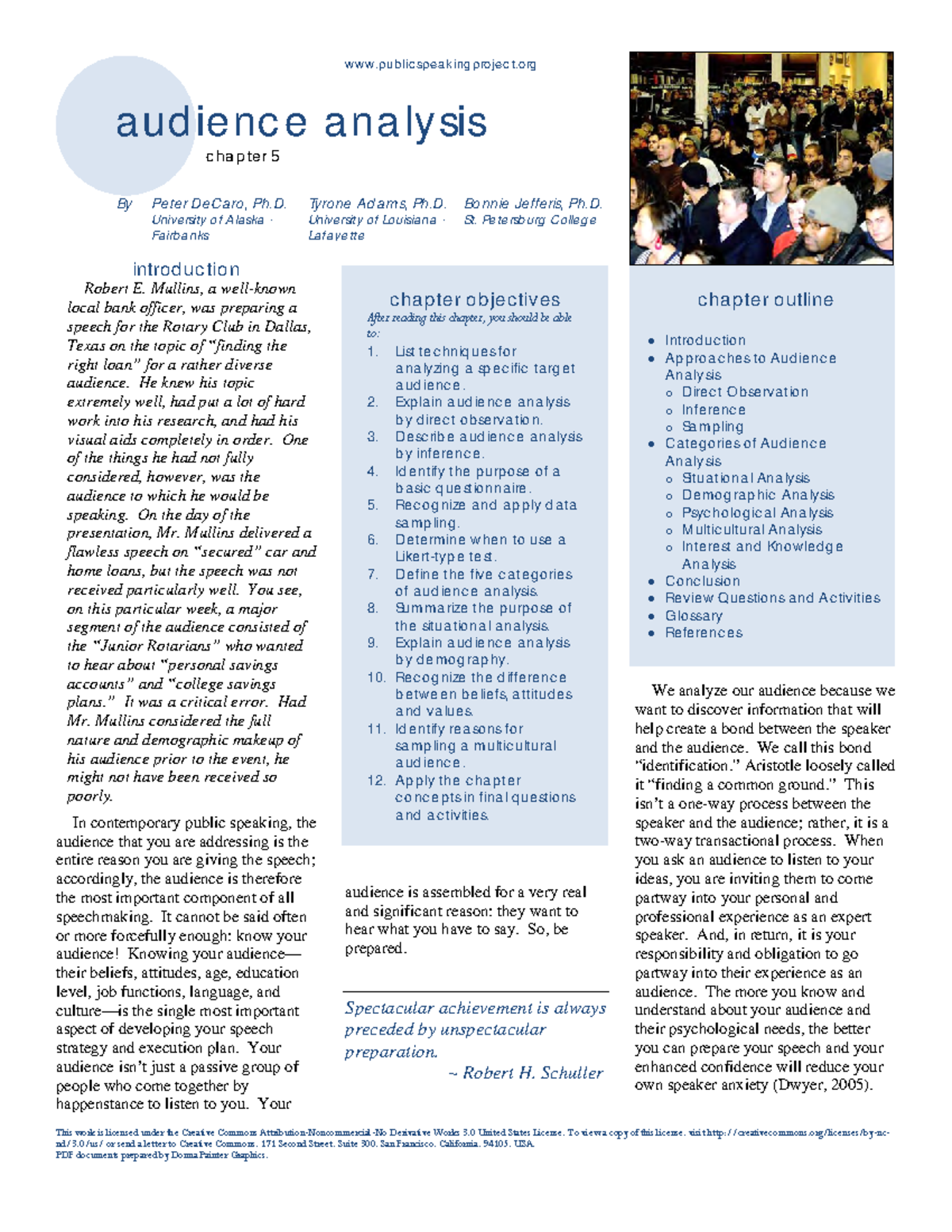 Aud analy web 1 - Lecture notes 2-3 - This work is licensed under the ...