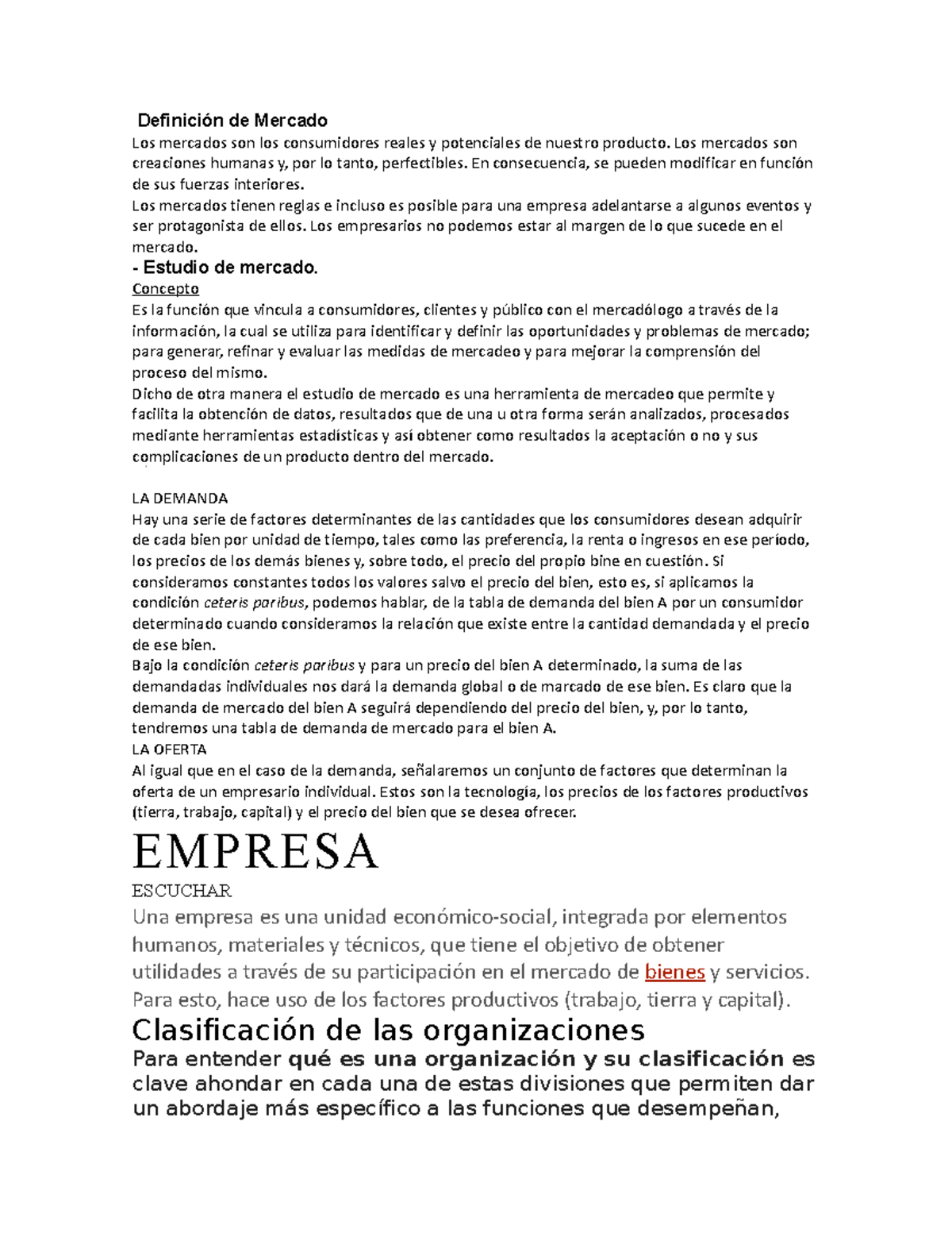 Definición de Mercado - ... - Definición de Mercado Los mercados son ...