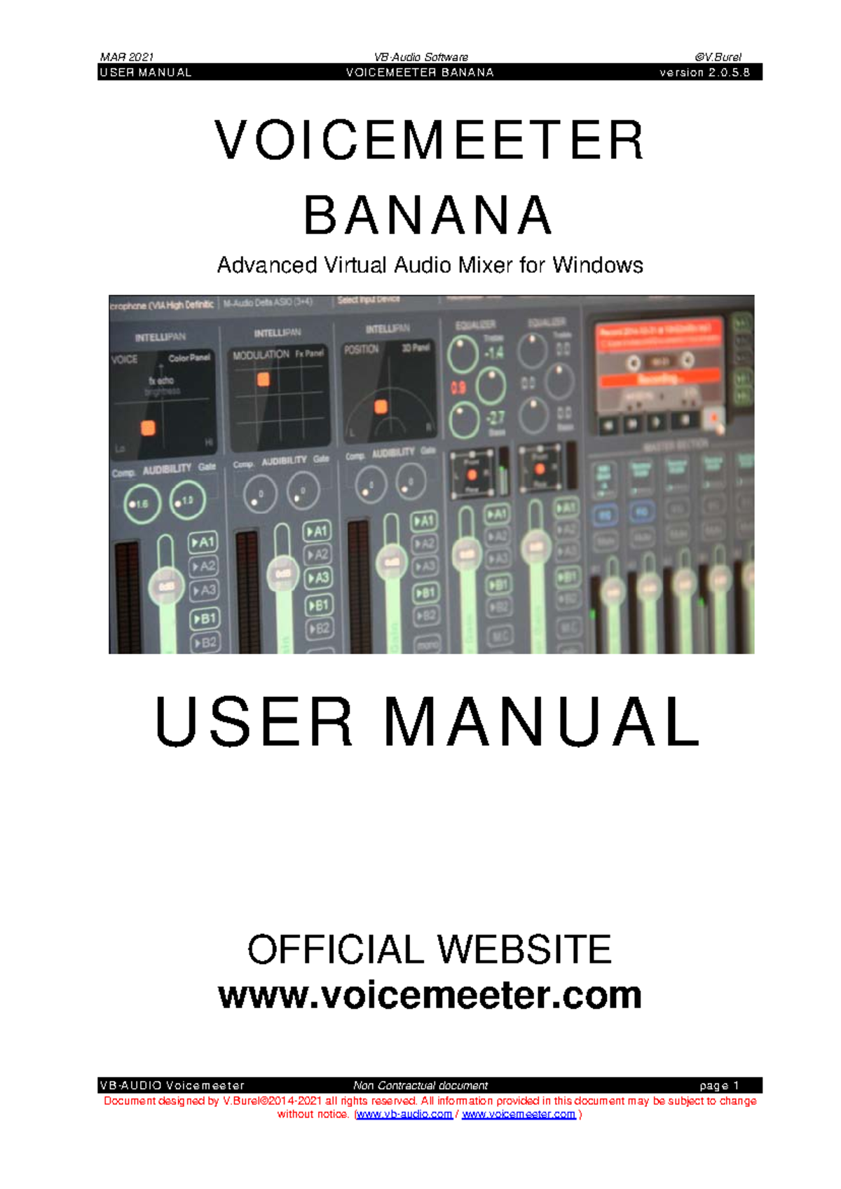 Voicemeeter Banana User Manual - USER MANUAL VOICEMEETER BANANA version ...