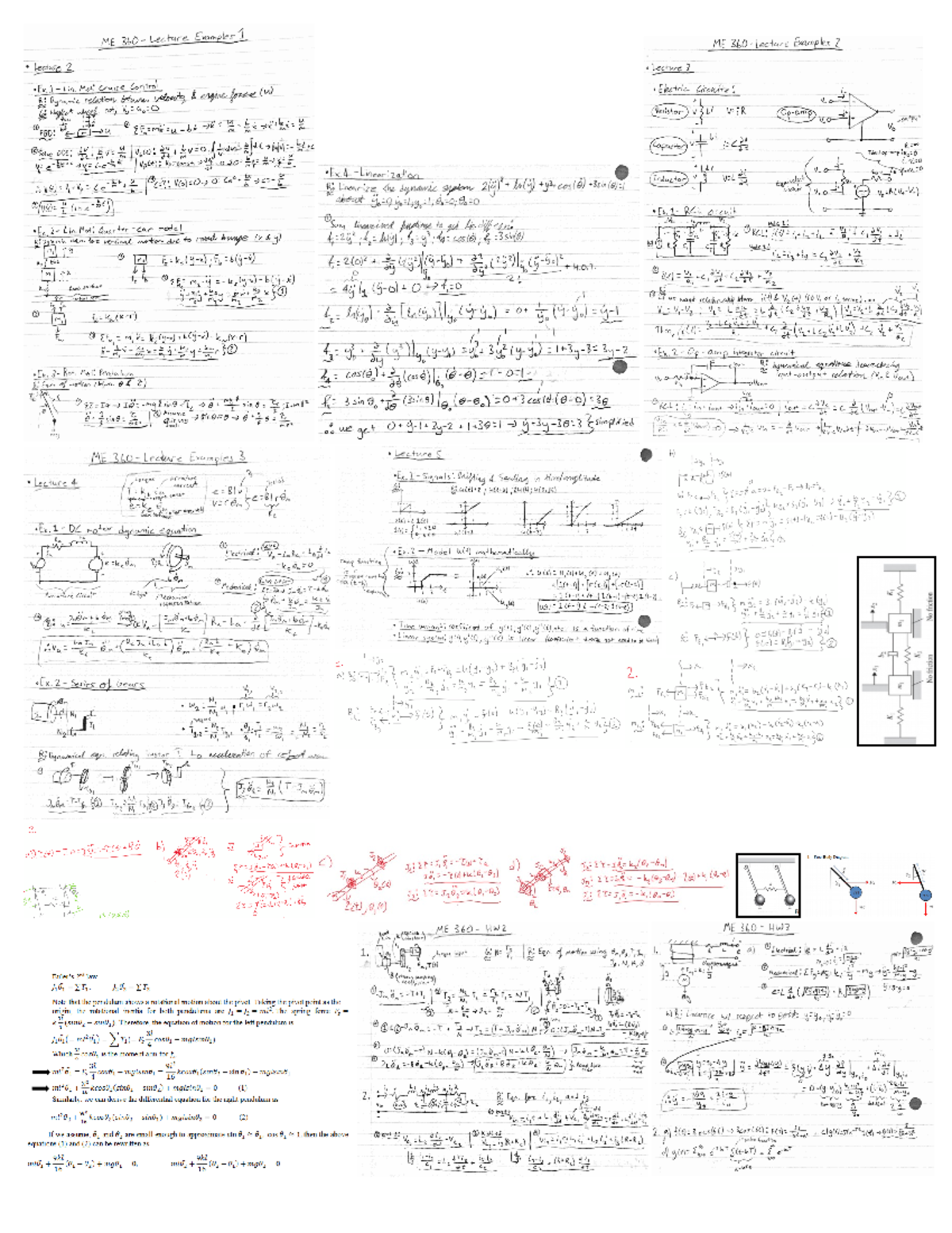 ME 360 Controls Eqn Sheet - Me 360 - Studocu