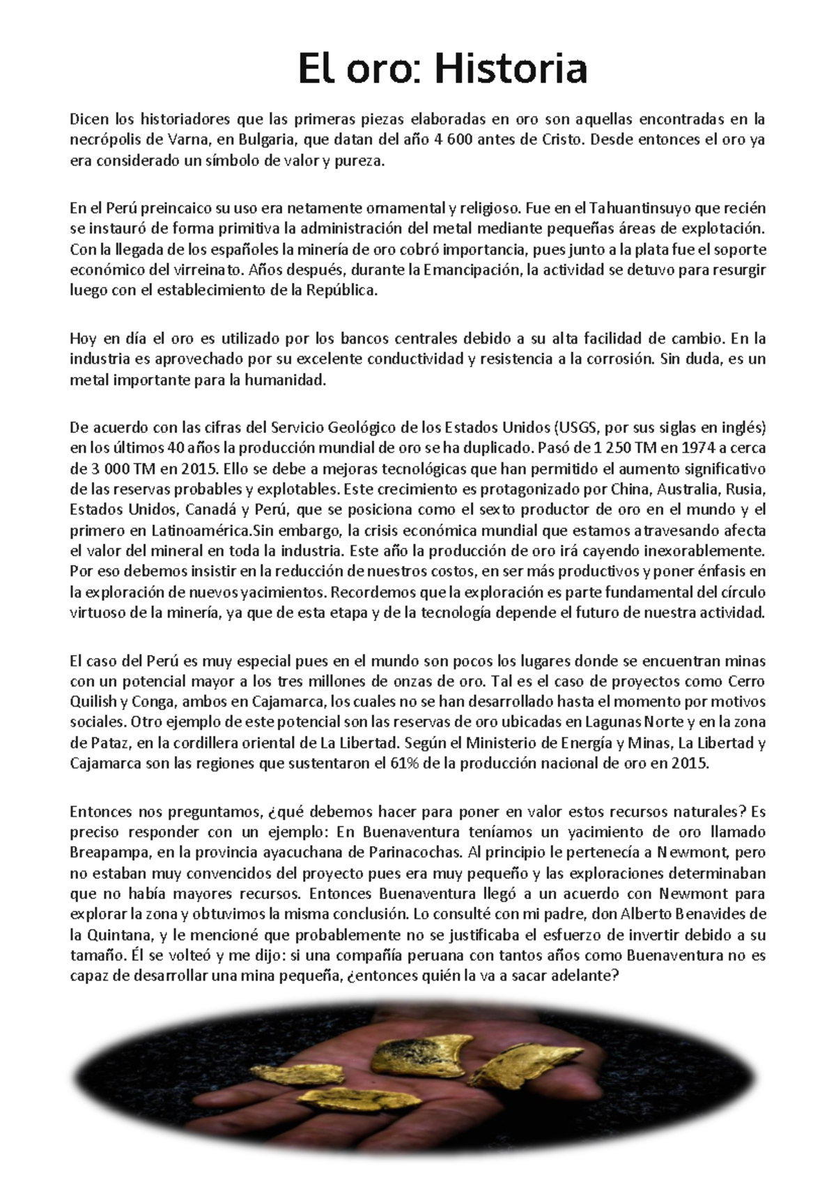 Historia DEL ORO Peruano - El oro: Historia Dicen los historiadores que ...