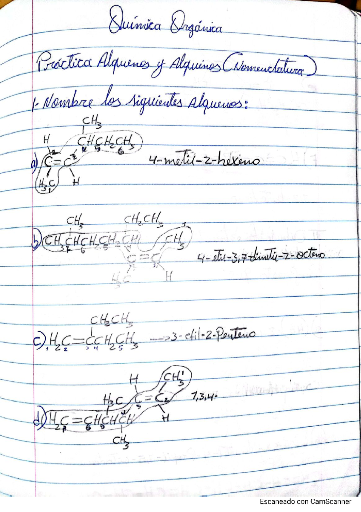 Alquenos y alquinos - Dibujar estructuras de compuestos - Química ...