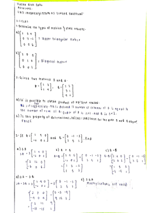 Lu7 maths tuto - tutorial for lu7 - Asasi Sains Hayat - UNIMAS - Studocu