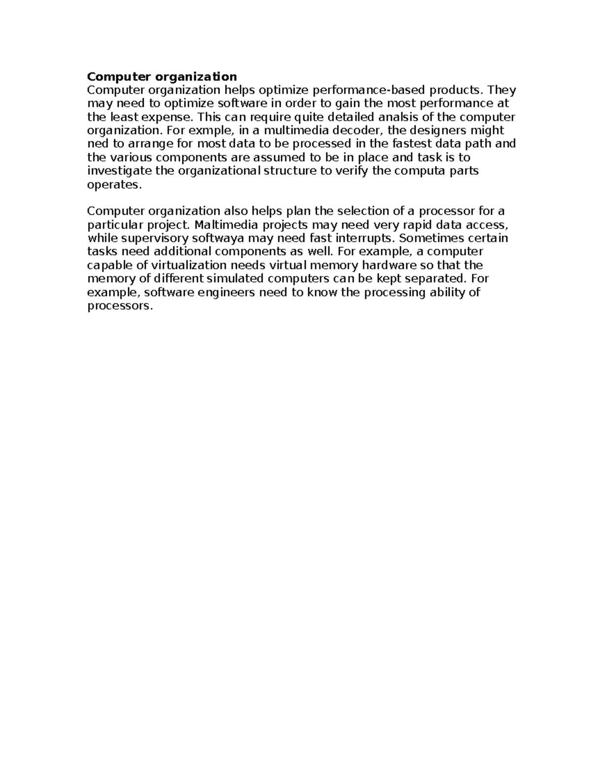 Computer organization - Computer organization Computer organization ...