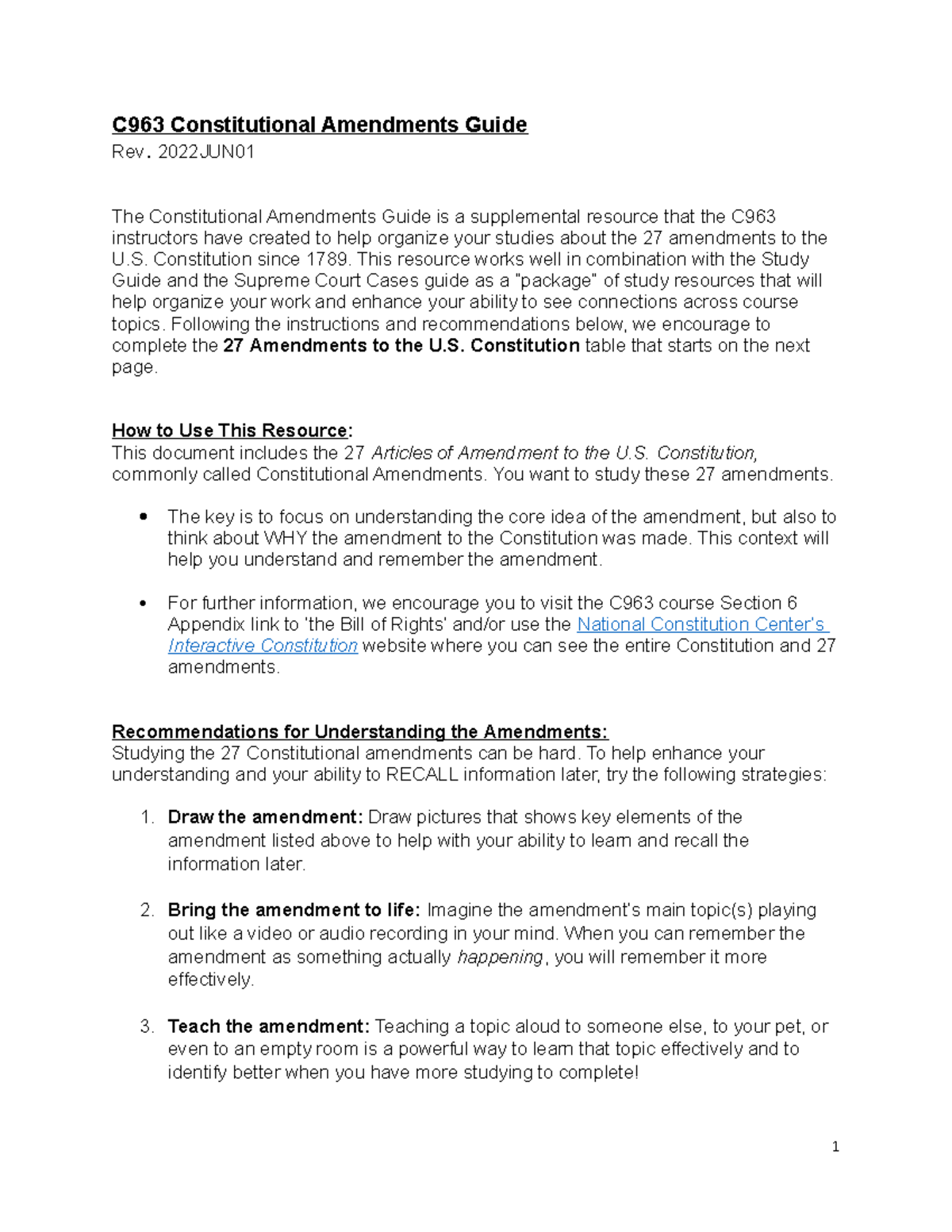 Constitutional Amendments Guide - 2022JUN The Constitutional Amendments ...