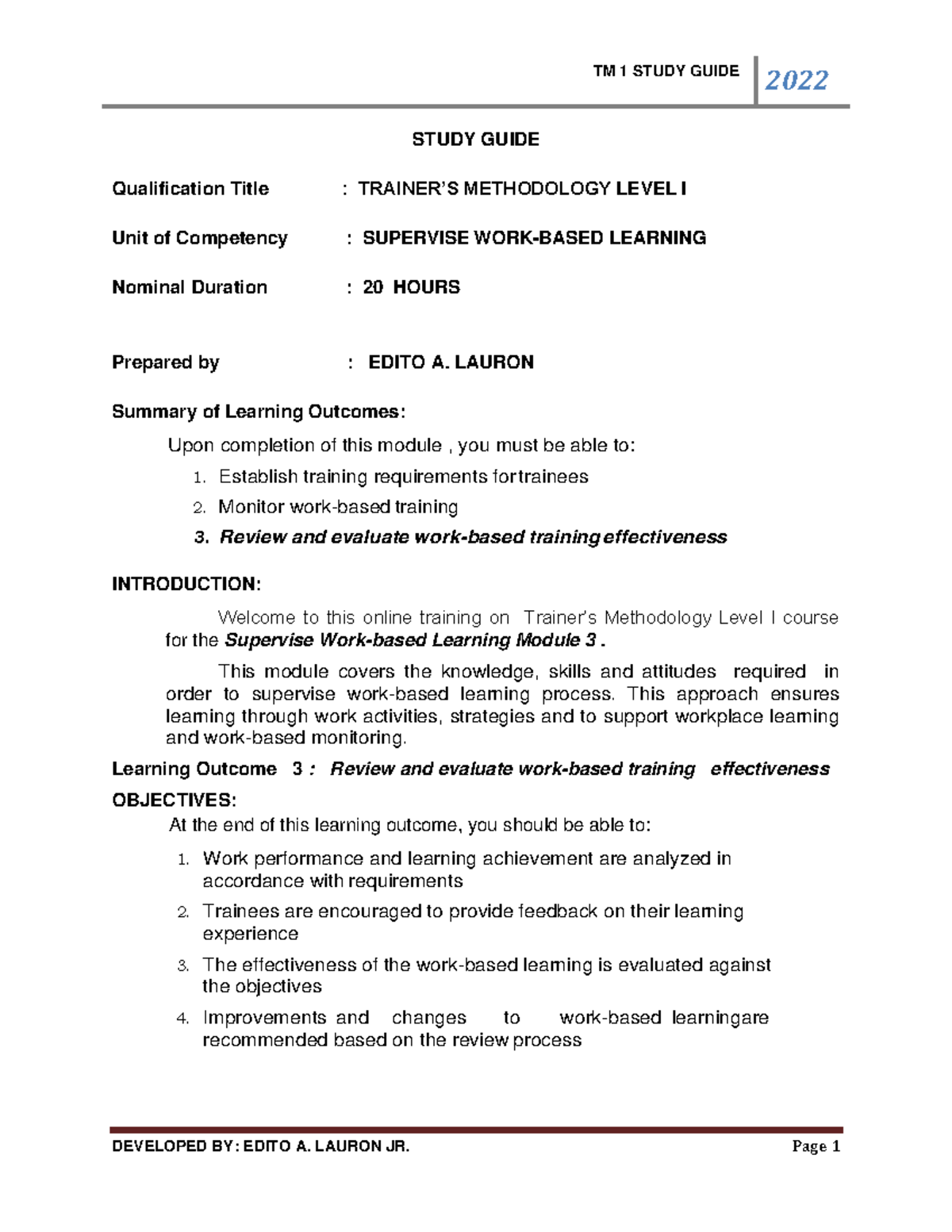 Inbound 4149669159286240317 - 2022 STUDY GUIDE Qualification Title ...