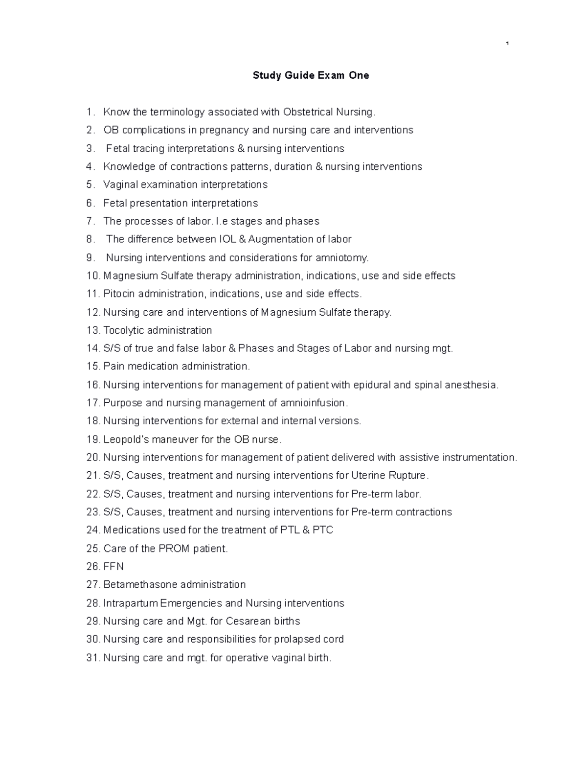 LPN~ Study guide~ Exam 1~ 2021 - Study Guide Exam One Know the ...