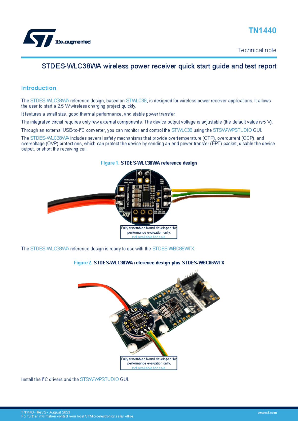 Tn1440 stdeswlc 38wa wireless power receiver quick start guide and test ...