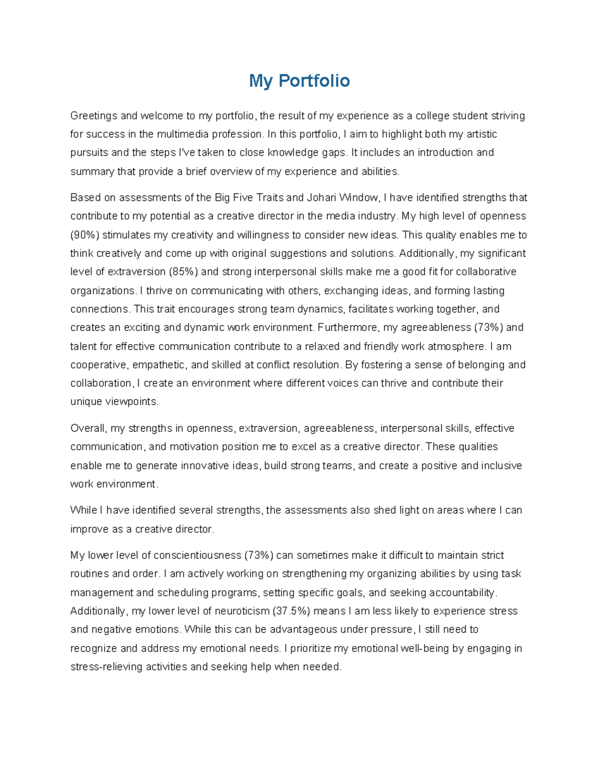 P AND E Essay - This is my Portfolio - My Portfolio Greetings and ...