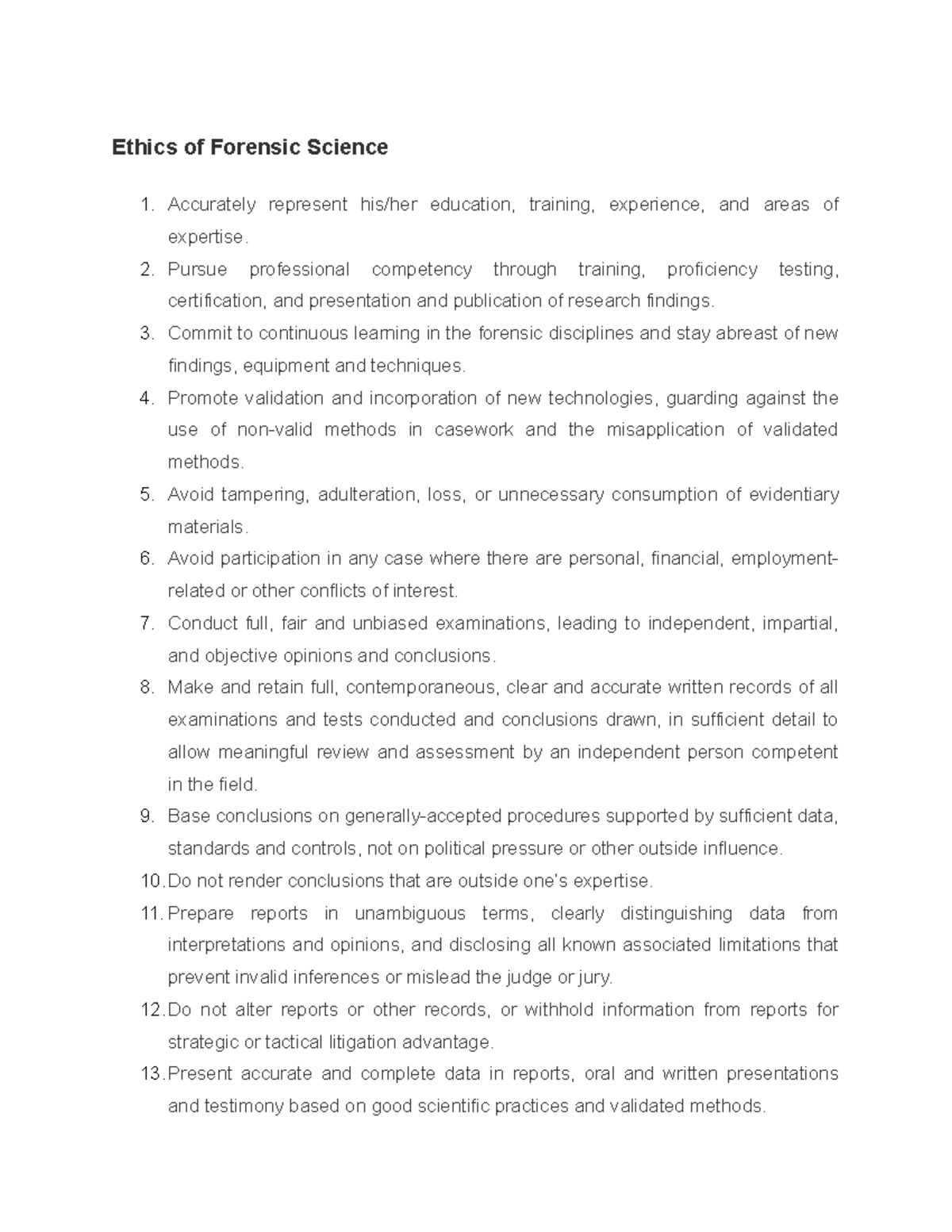 Ethics of Forensic Science - Ethics of Forensic Science Accurately ...