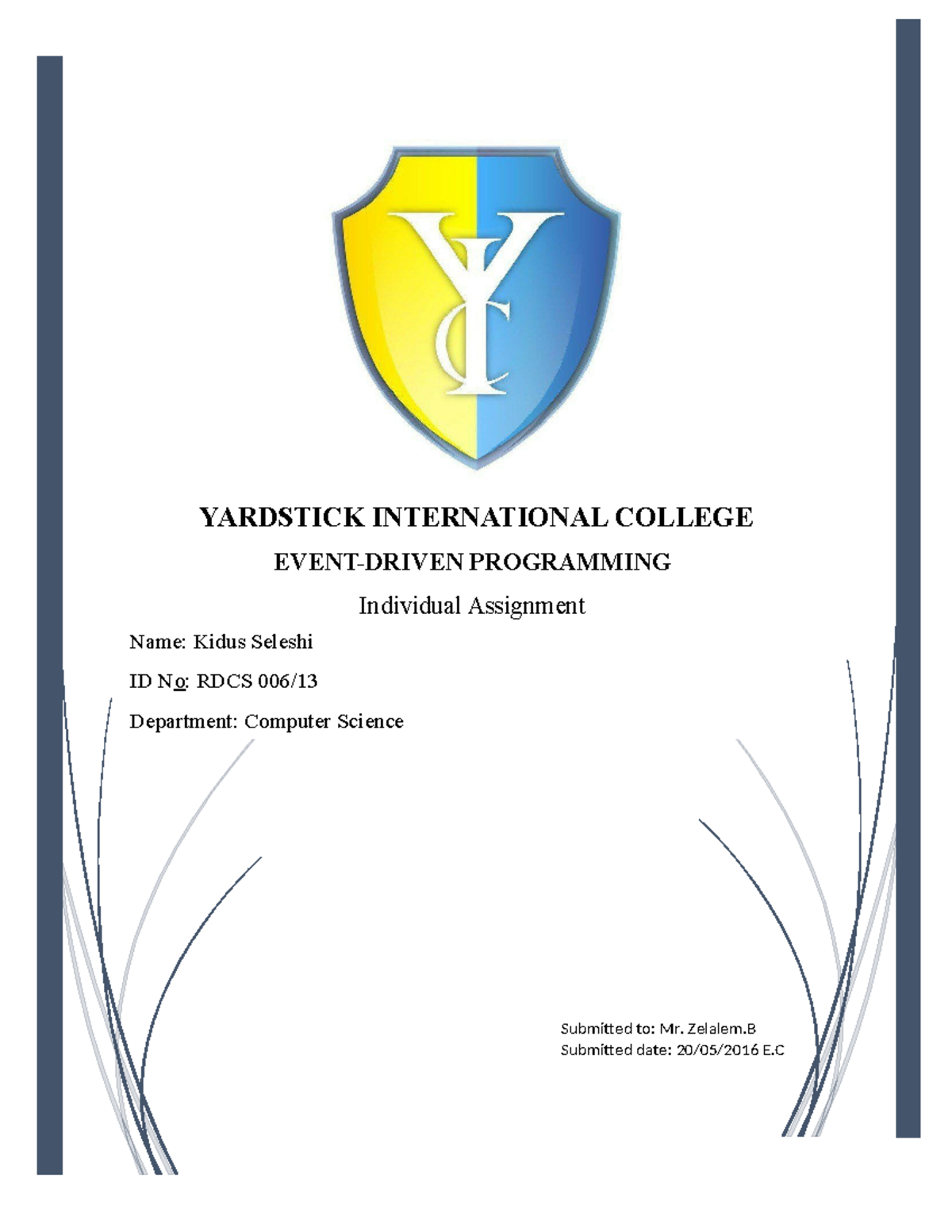 Manipulate file in Visual Basic - YARDSTICK INTERNATIONAL COLLEGE ...