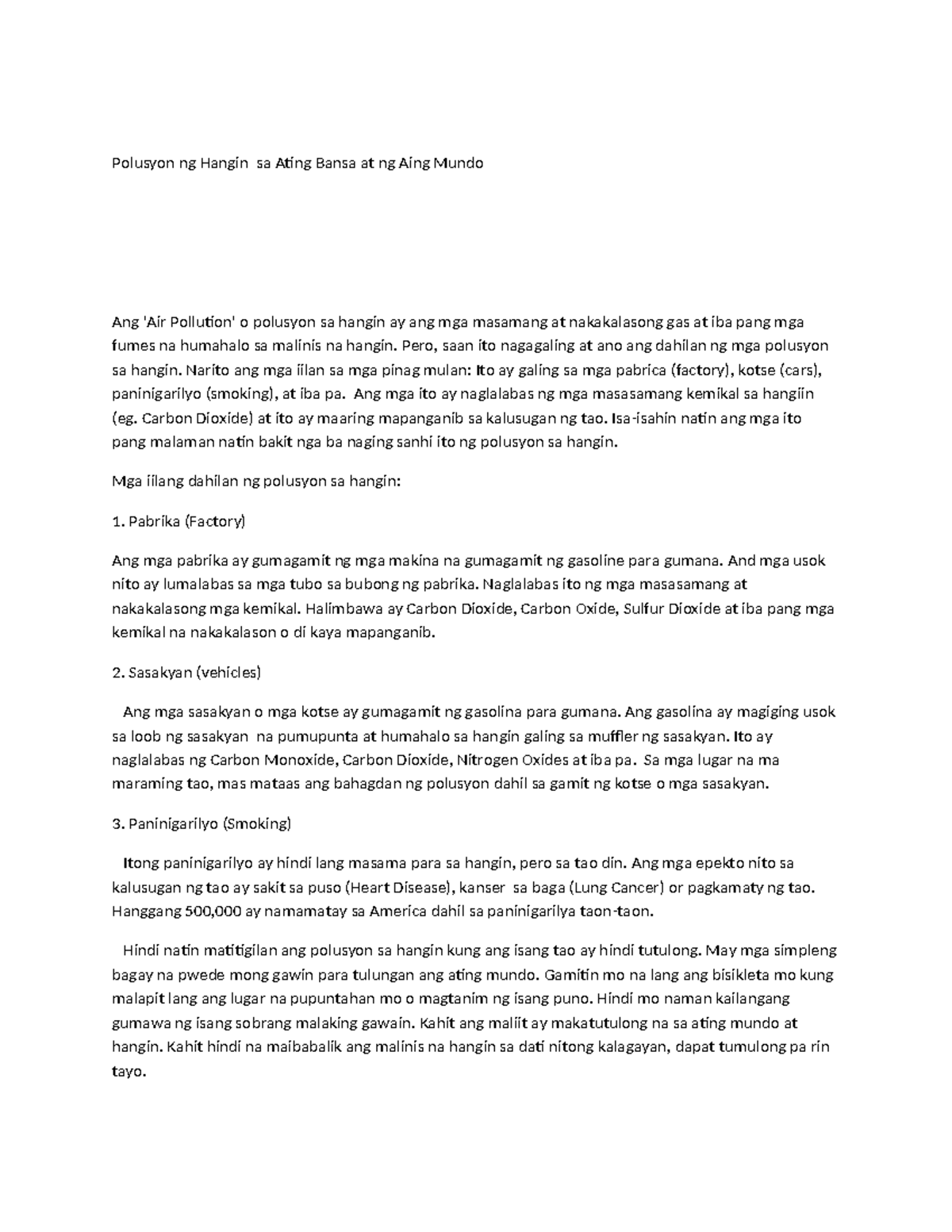 Polusyon ng Han-WPS Office - Polusyon ng Hangin sa Ating Bansa at ng ...
