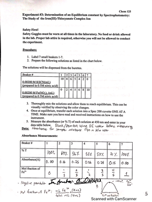 Chem II Lab 2 Report - Principles of Chemistry II Laboratory February ...