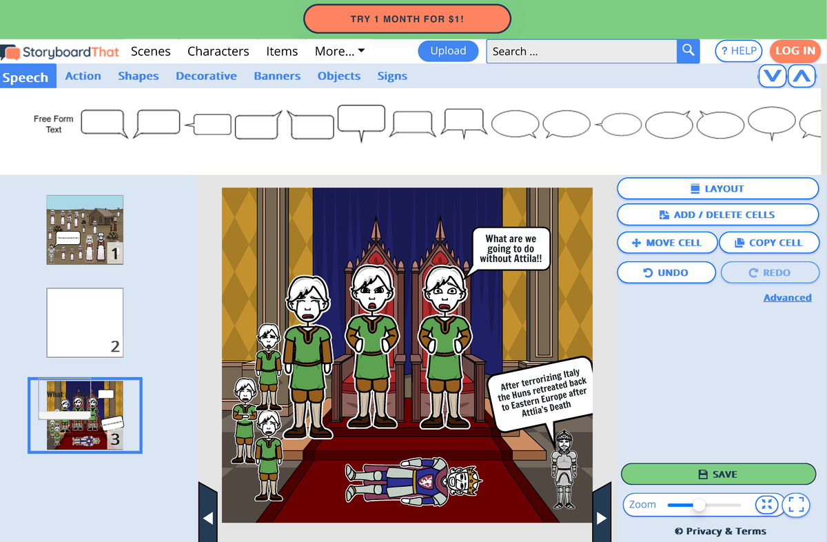 Storyboard Creator Comic Strip Maker Storyboard Maker 3 - Scenes ...