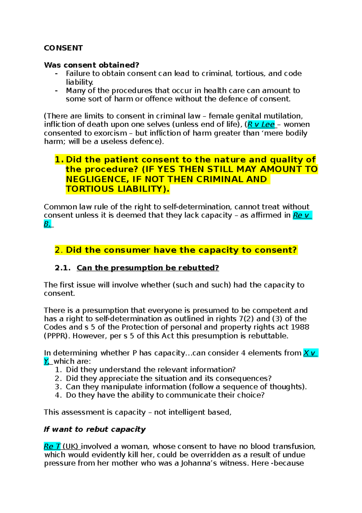 Consent - CONSENT Was consent obtained? - Failure to obtain consent can ...
