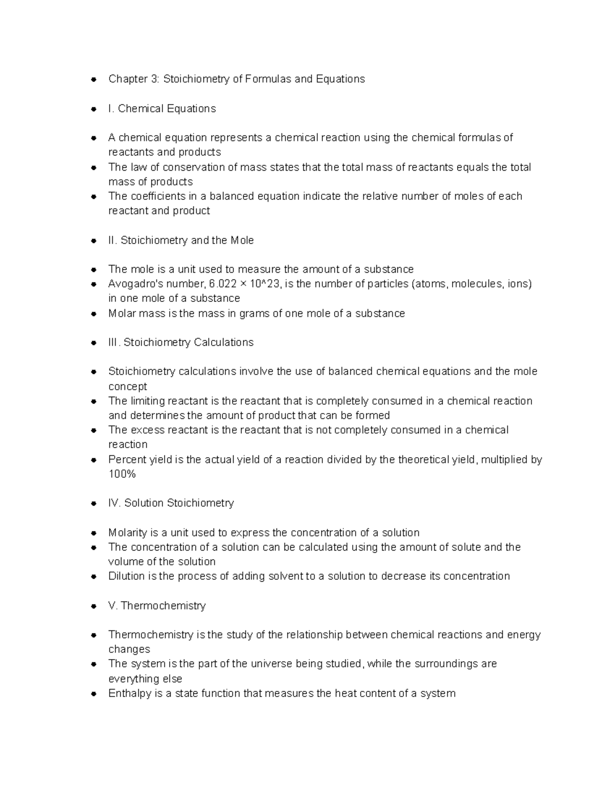 Chapter 3 Introduction to Chemistry Part 1 - Chapter 3: Stoichiometry ...