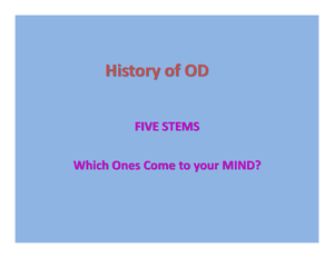 Evaluating OD Interventions - Evaluating OD Interventions Evaluating OD ...