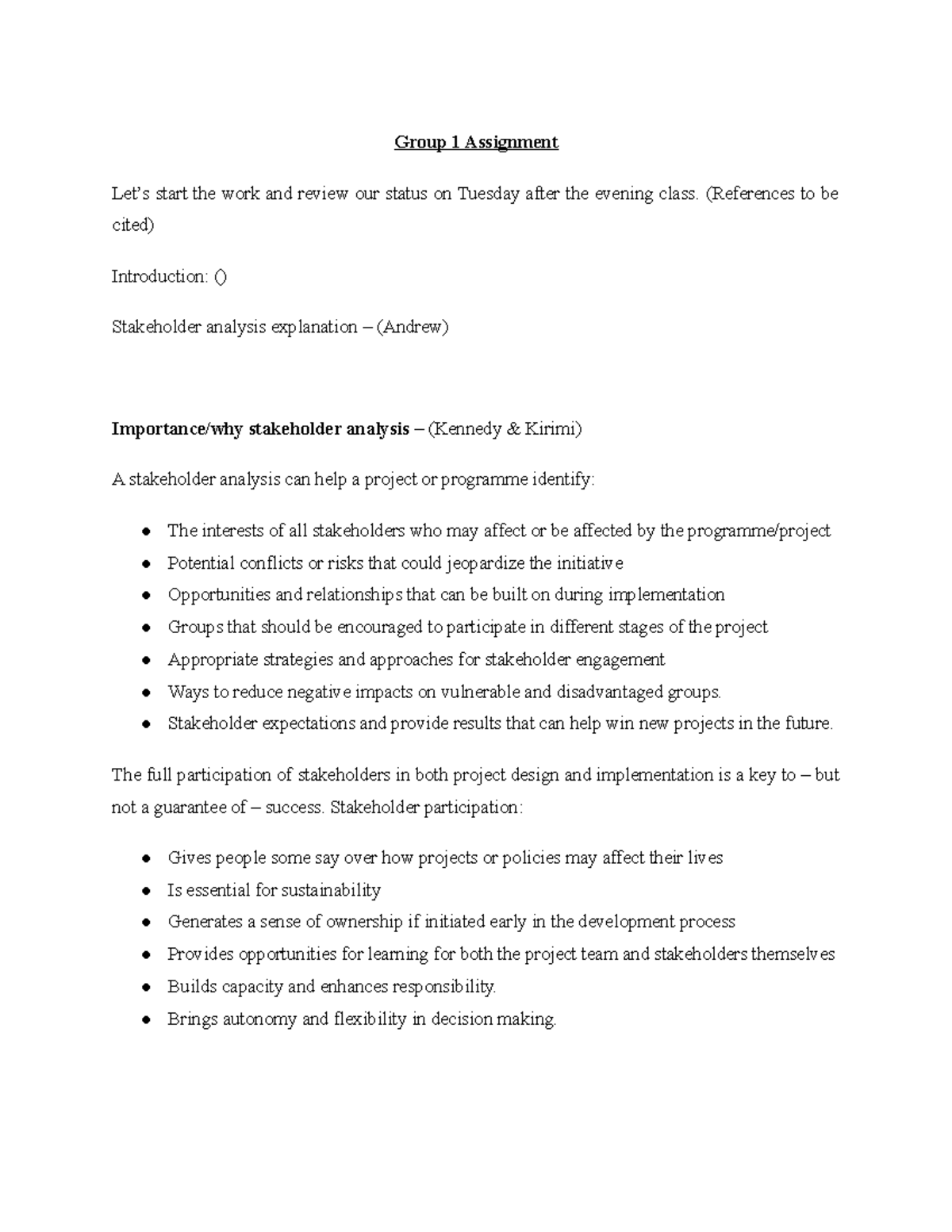 Project Quality and Risk Management Assignment - Group 1 Assignment Let ...