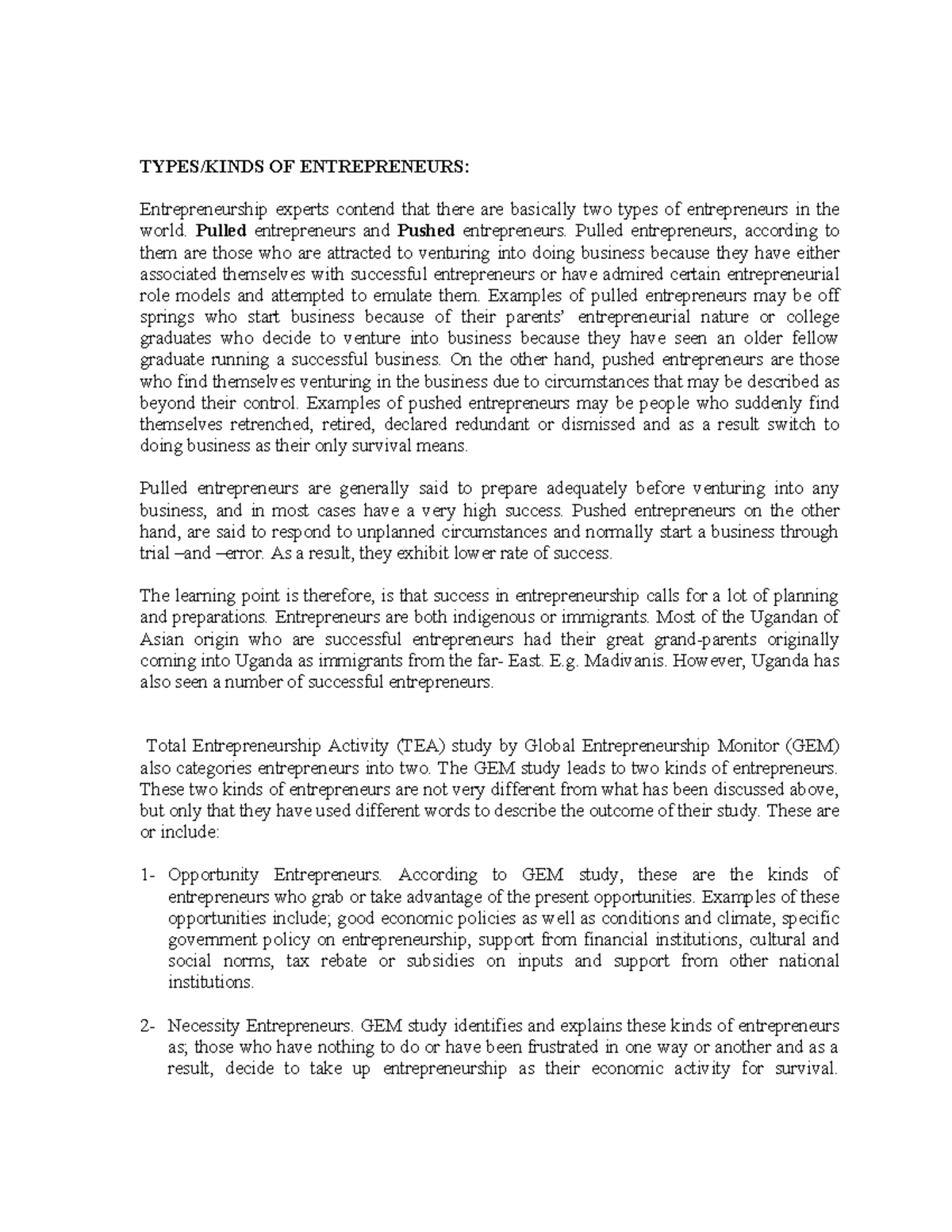 Topic 3 Kinds OF Entrepreneurs - TYPES/KINDS OF ENTREPRENEURS ...