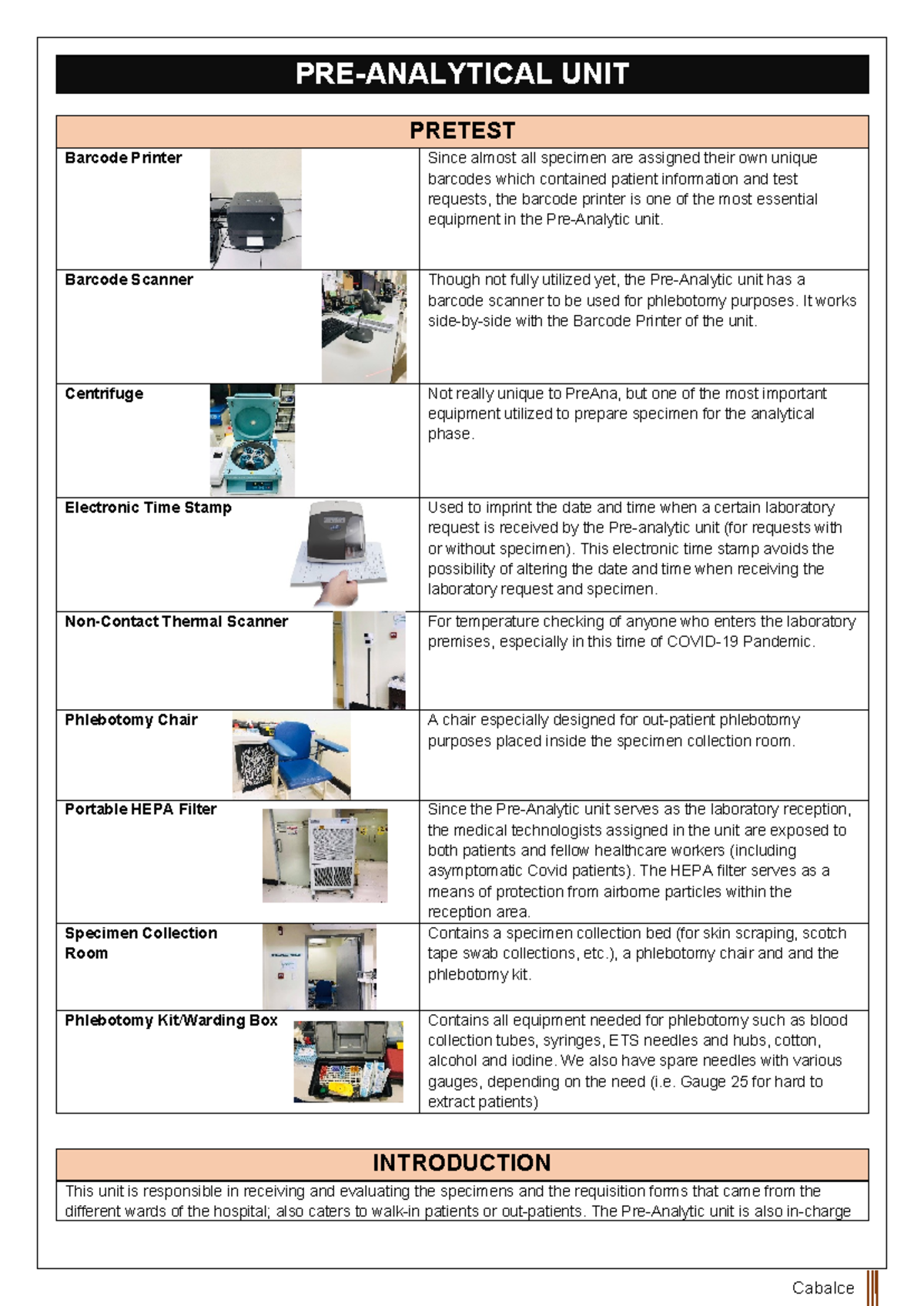 3 PRE Analytical UNIT - PRE-ANALYTICAL UNIT PRETEST Barcode Printer ...