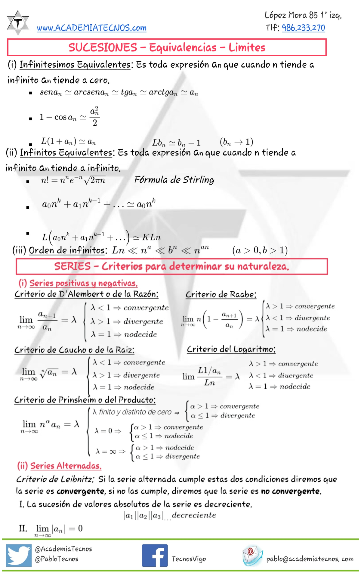 Sucesiones y Series - Cálculo I - Studocu